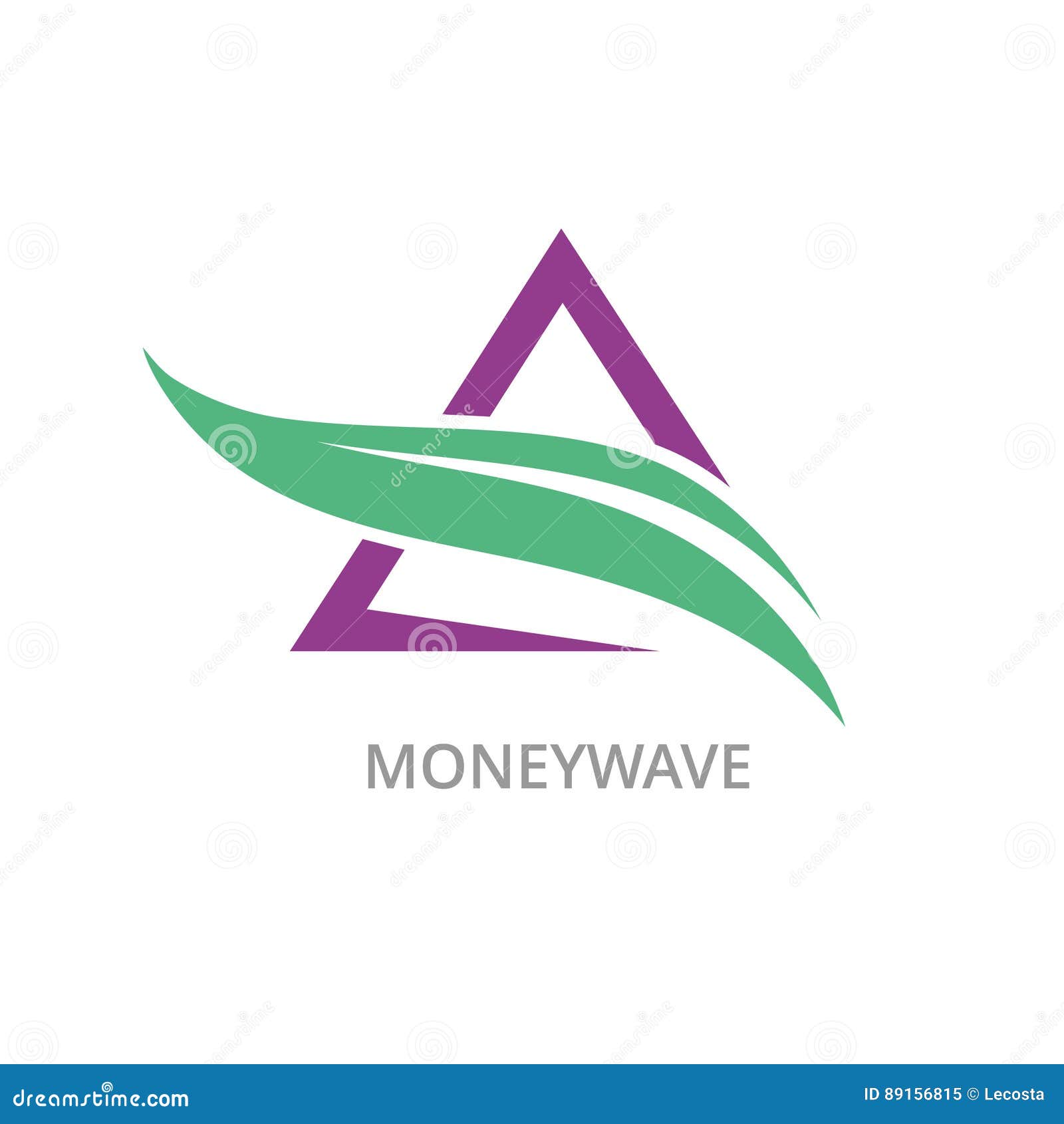 Triangle money wave logo stock illustration. Illustration of reflexion ...