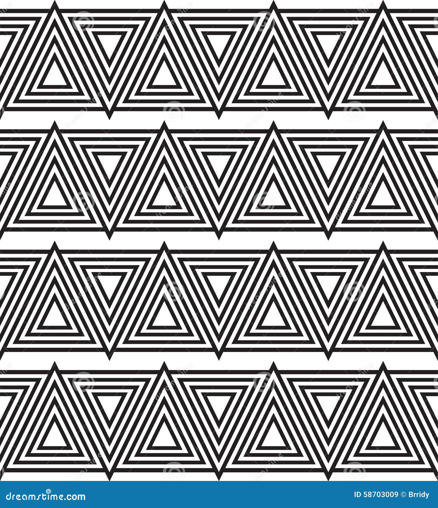 Triangle Monochrome Seamless Pattern Stock Vector - Illustration of ...