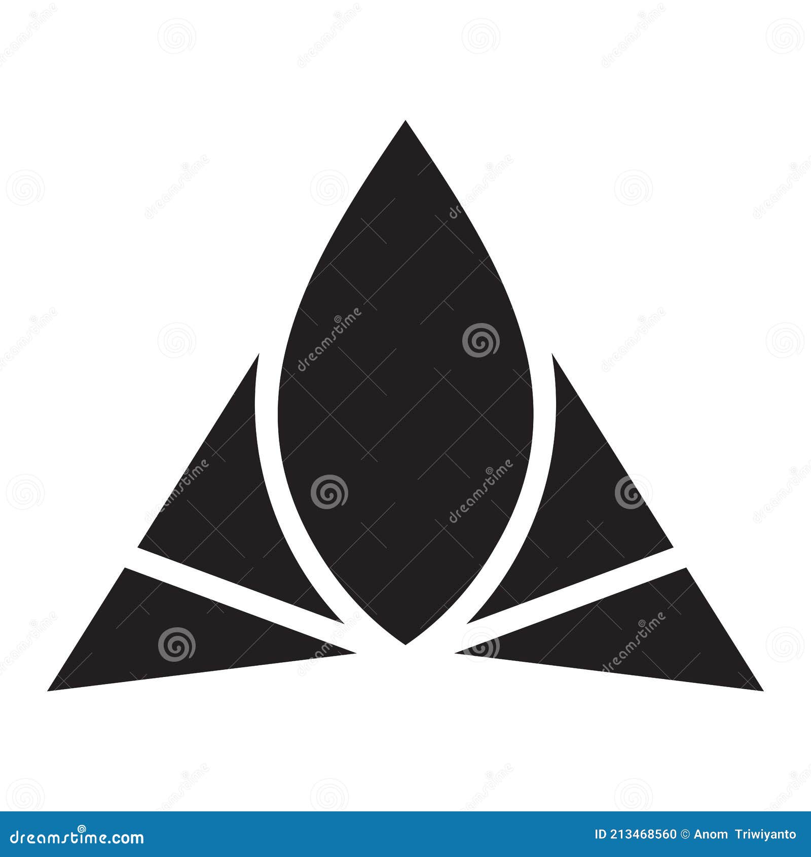Triangle monogram logo stock vector. Illustration of simple - 213468560