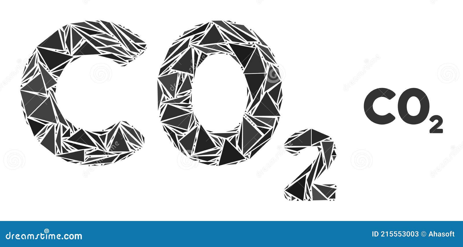 Triangle Mosaic CO2 Formula Icon Stock Vector - Illustration of random ...