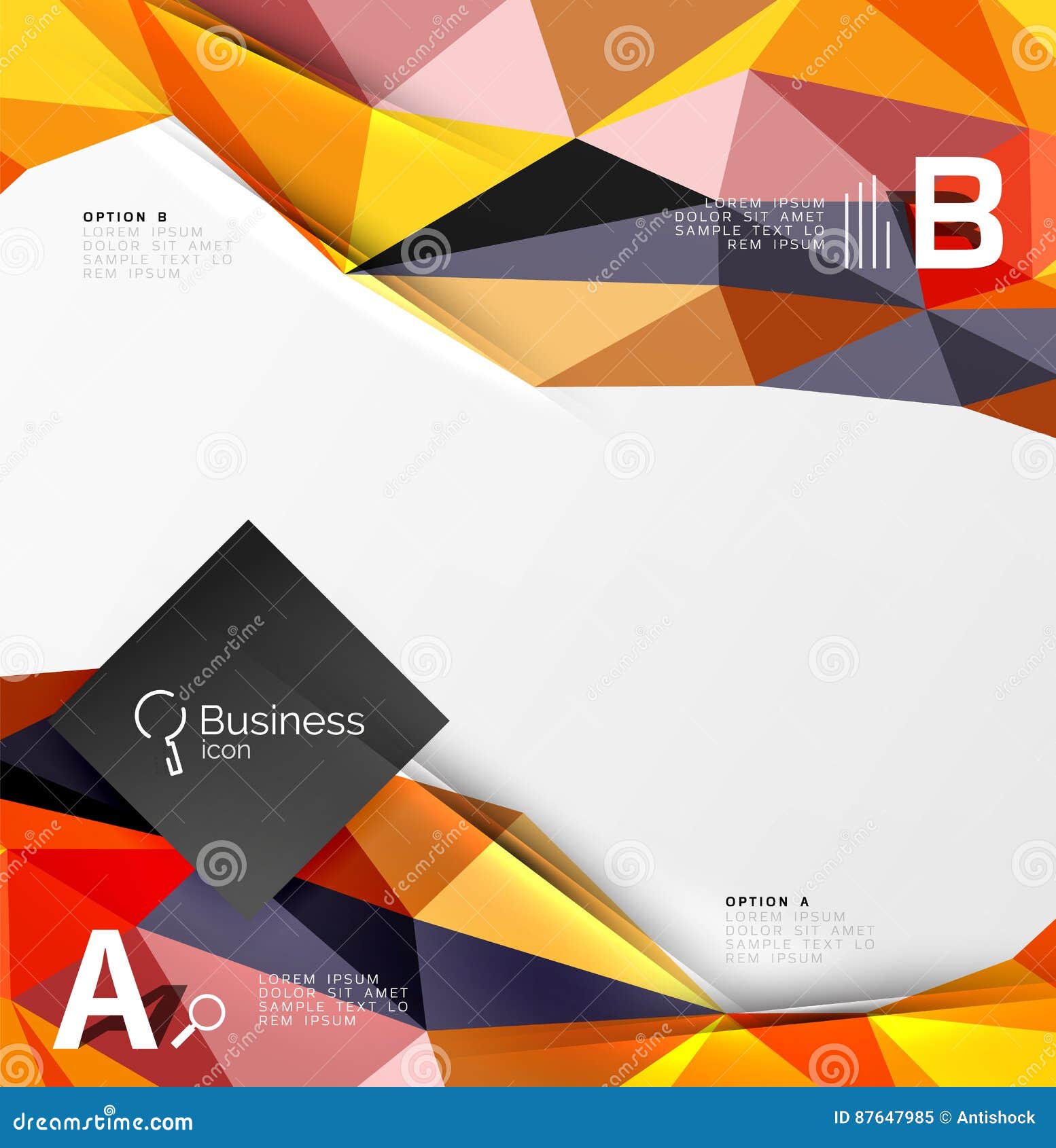 Triangle Mosaic Vector Abstract Template Stock Vector - Illustration of ...