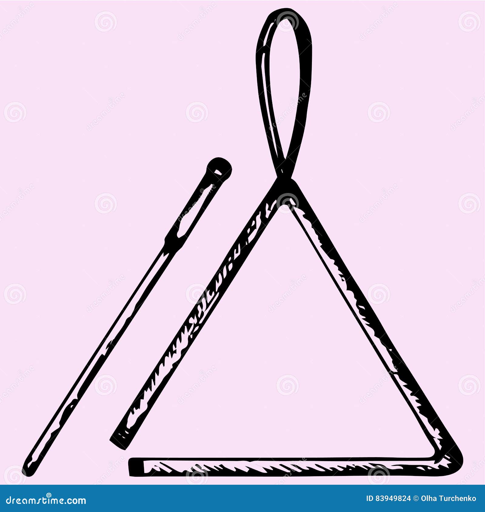 Triangle music stock vector. Illustration of original - 83949824