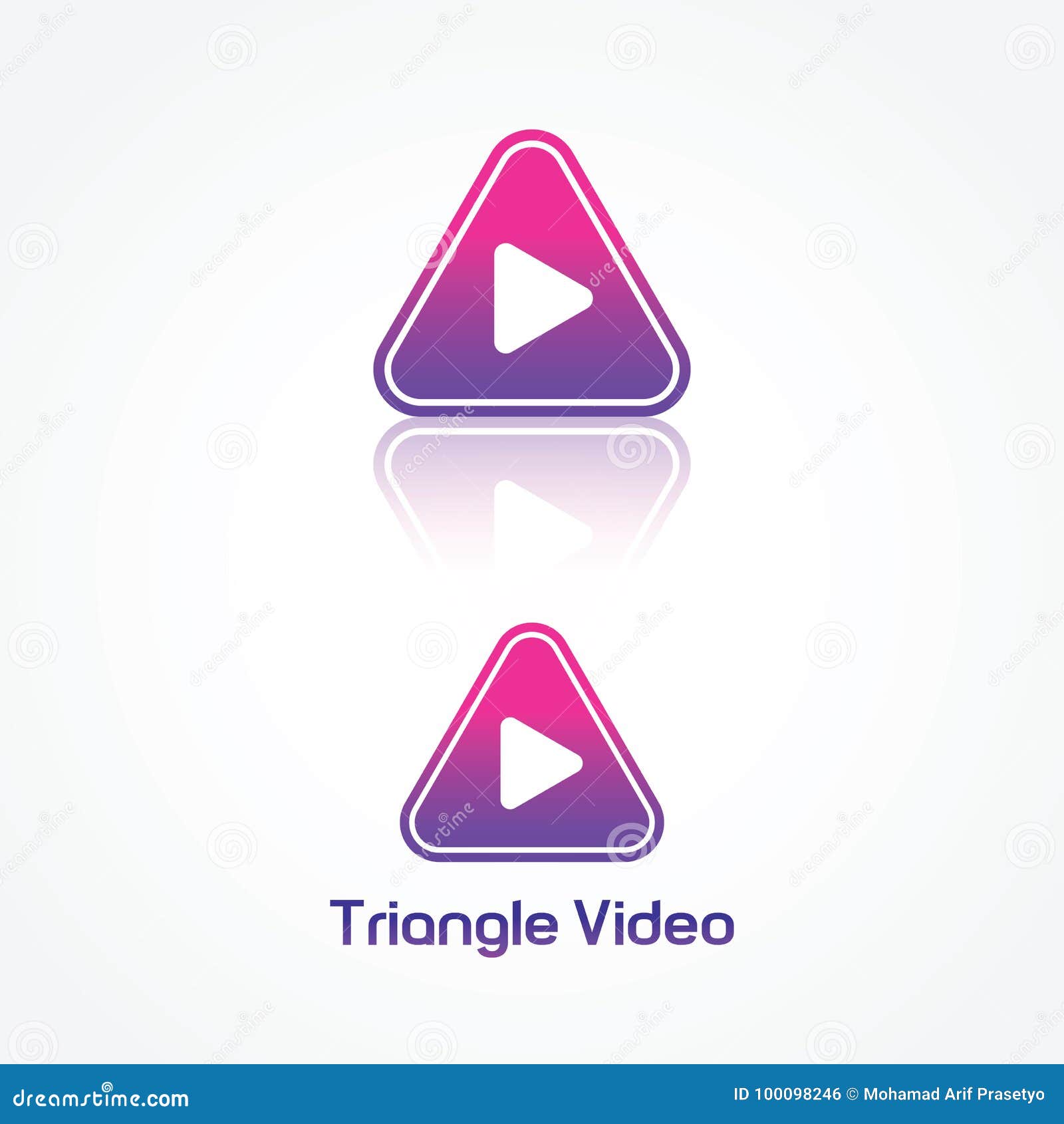 Triangle Music Player Logo stock vector. Illustration of marketing ...