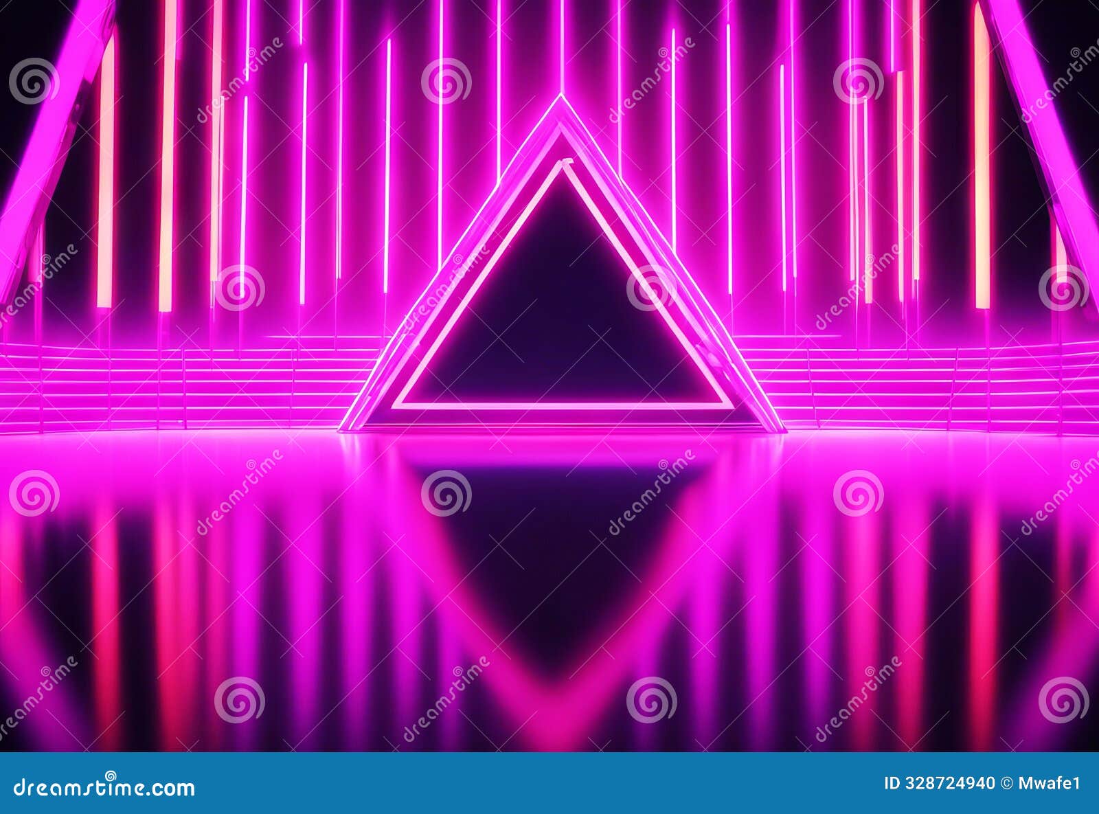 Triangle Neon Stage Abstract and Background Purple Fustic Ultraviolet ...