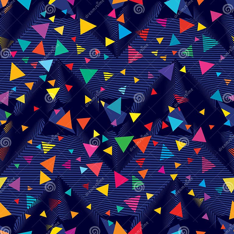 Triangle Net Hole Fly Triangle Seamless Pattern Stock Vector ...