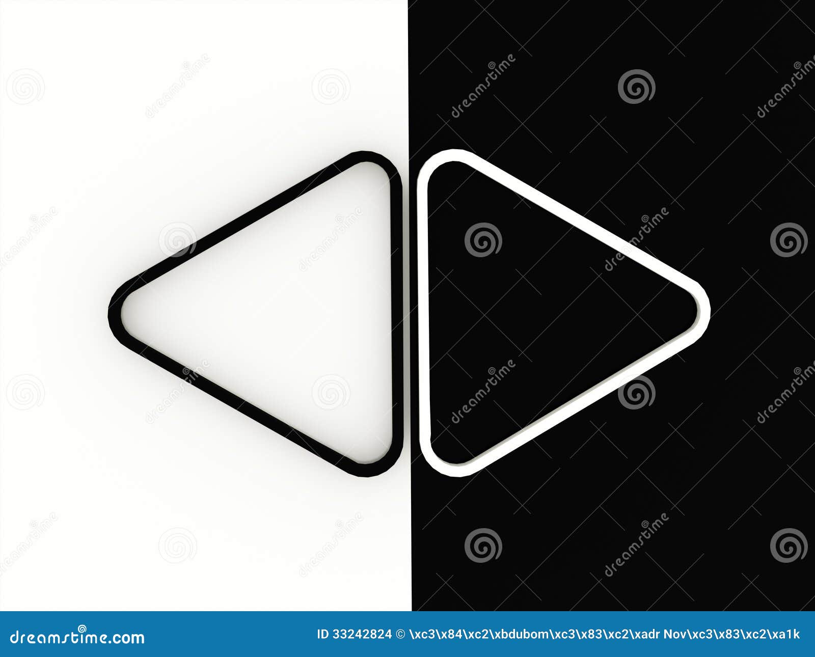 Triangle noire et blanche illustration stock. Illustration du bloc ...
