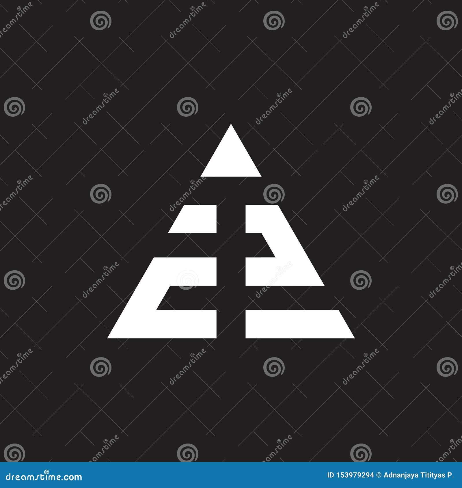 Triangle Number 2 Design Vector Stock Vector - Illustration of digit ...