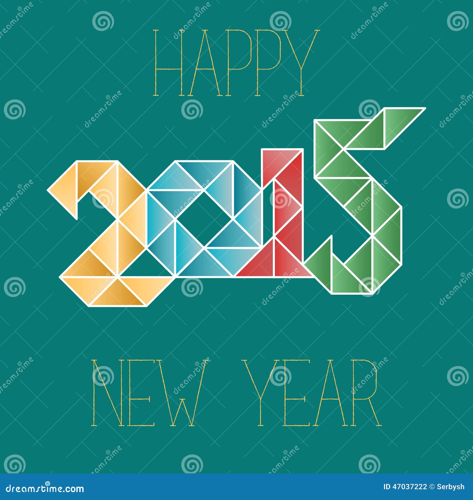Triangle Number 2015 stock vector. Illustration of frame - 47037222
