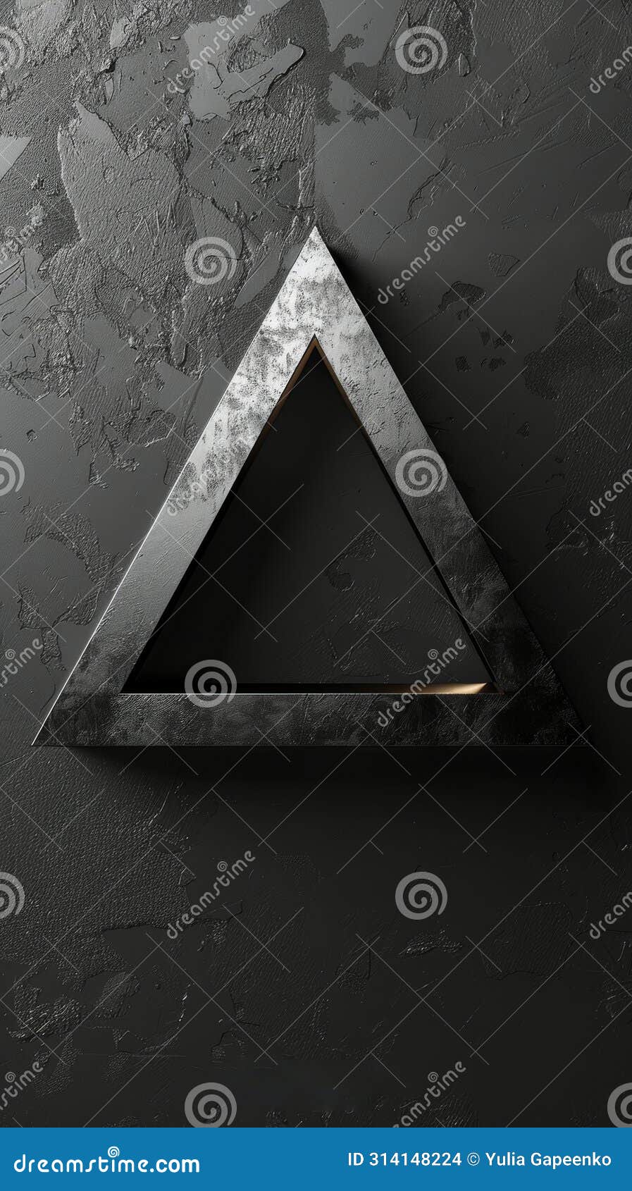Triangle Object on Wet Ground Stock Photo - Image of angular, geometric ...