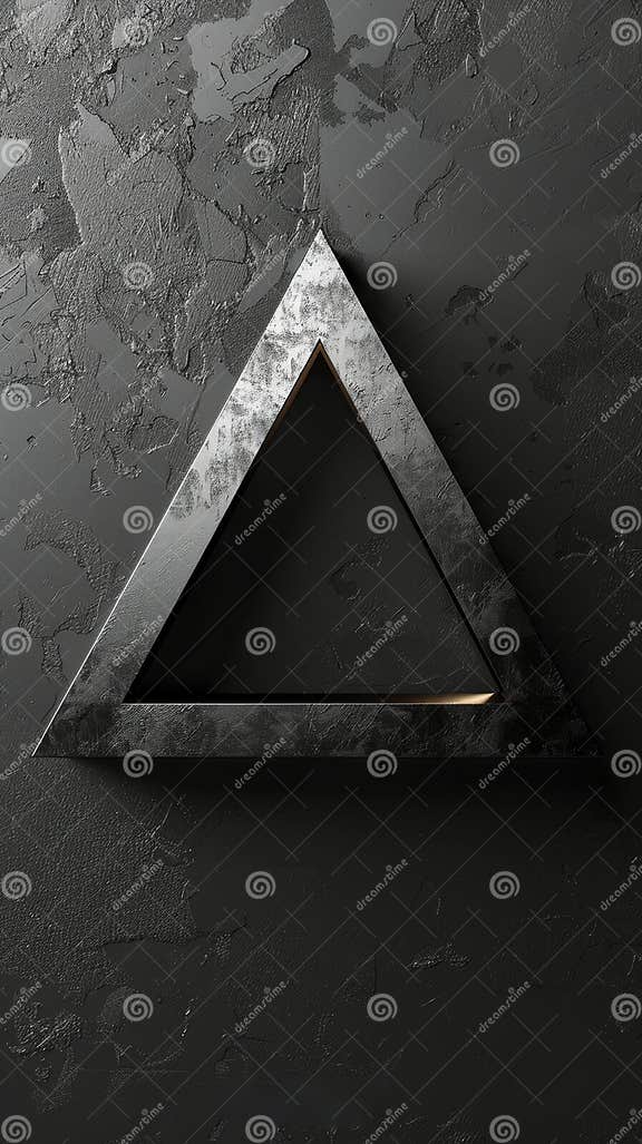 Triangle Object on Wet Ground Stock Photo - Image of angular, geometric ...