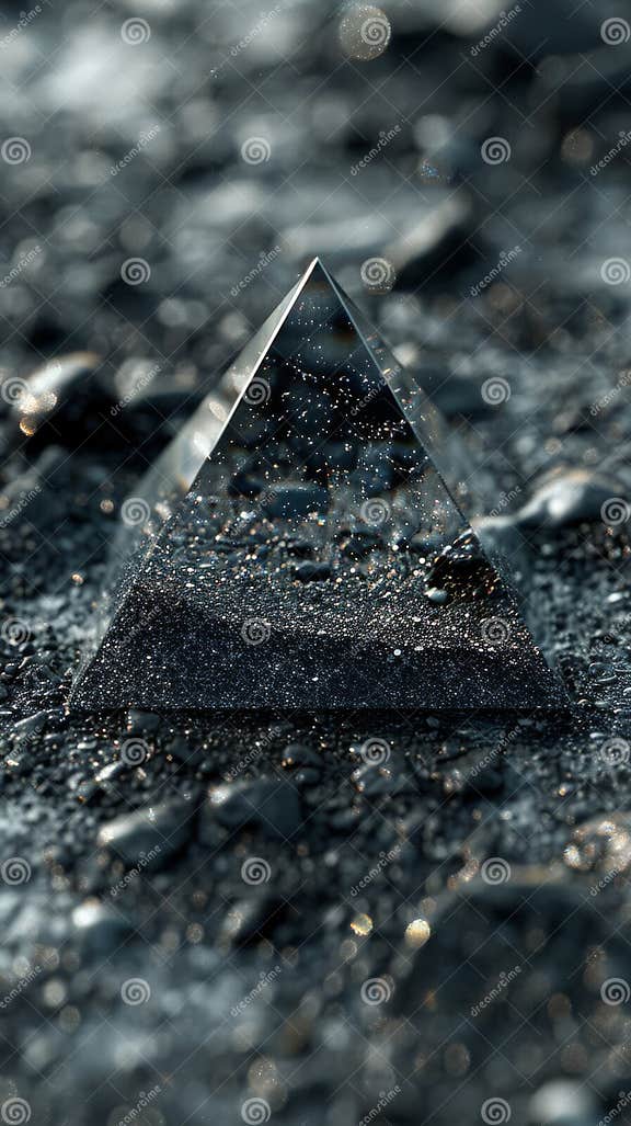 Triangle Object on Wet Ground Stock Image - Image of sharp, damp: 314153877