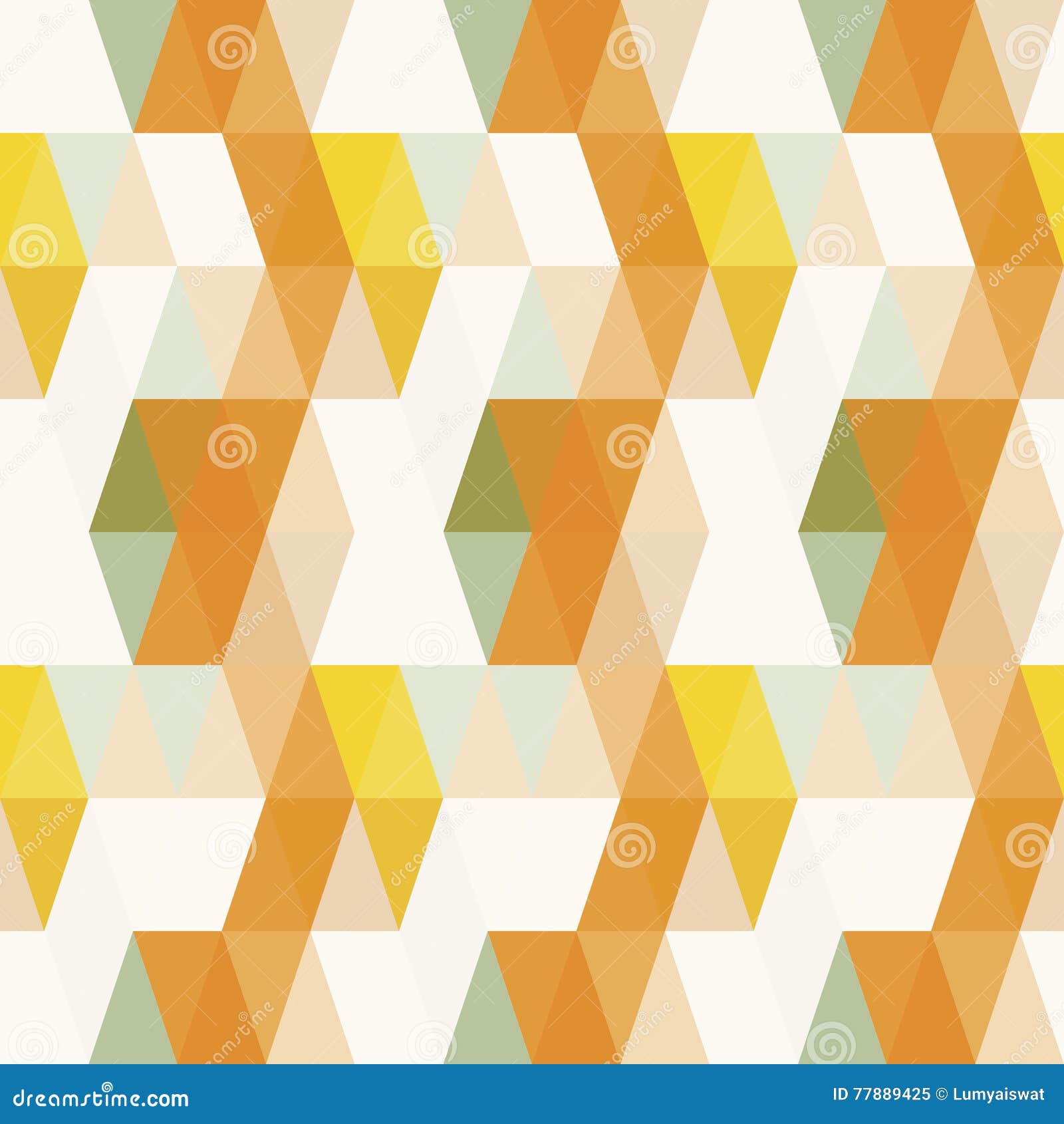 Triangle Orange Pattern Seamless Background Stock Vector - Illustration ...