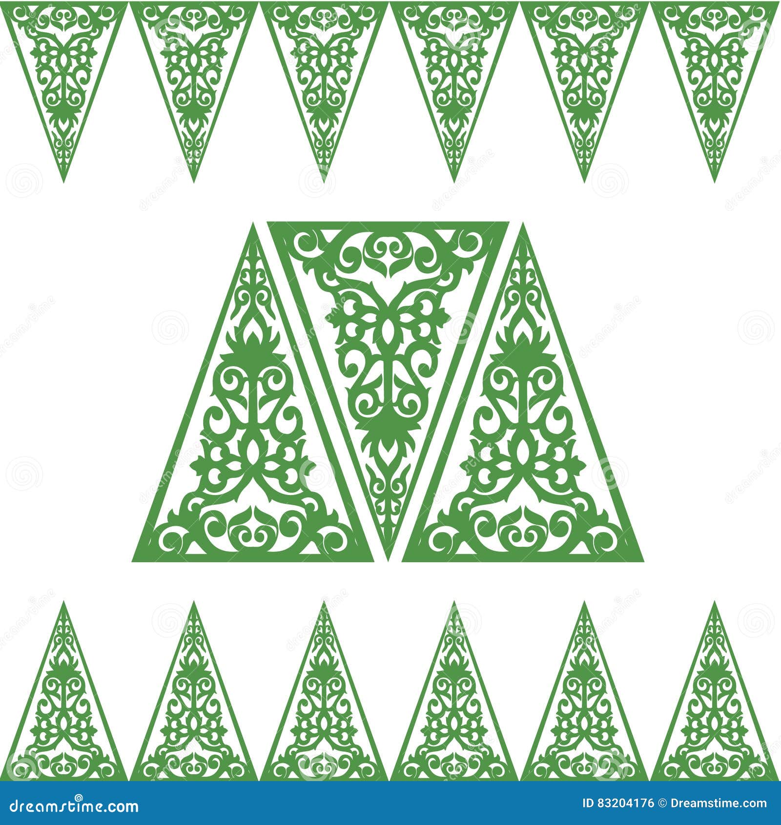 Triangle Ornament Baroque Frames Stock Vector - Illustration of color ...