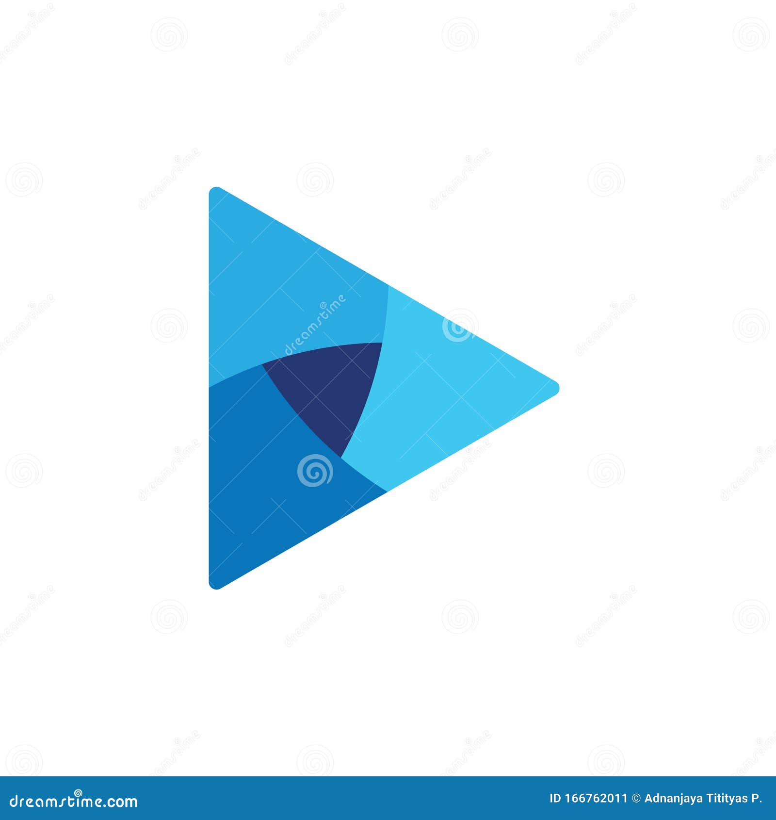 Triangle Paper Fold 3d Logo Vector Stock Vector - Illustration of ...