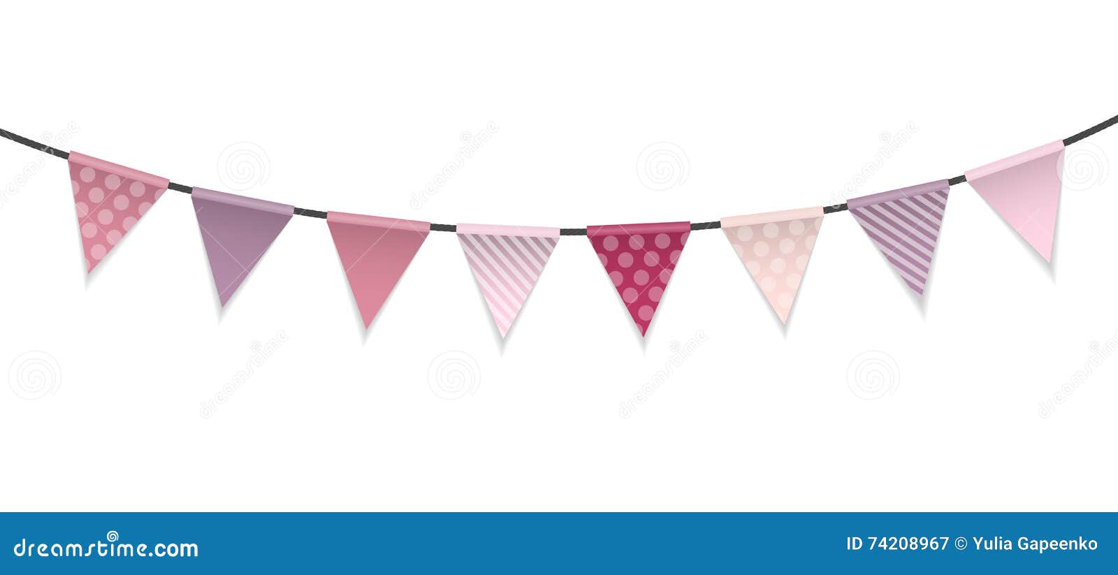 Triangle Papers Flags on White Background Vector Illustration Stock ...