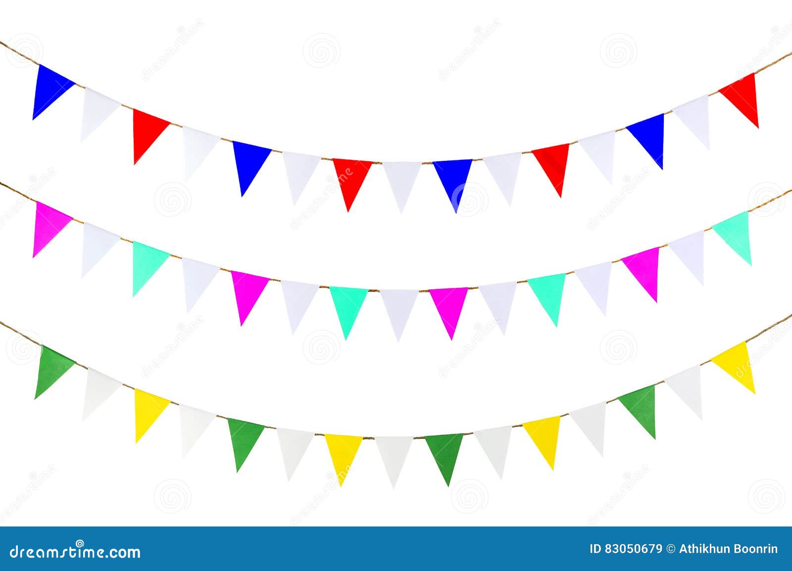 Triangle Papers Hanging on the Rope. Stock Image - Image of fair ...