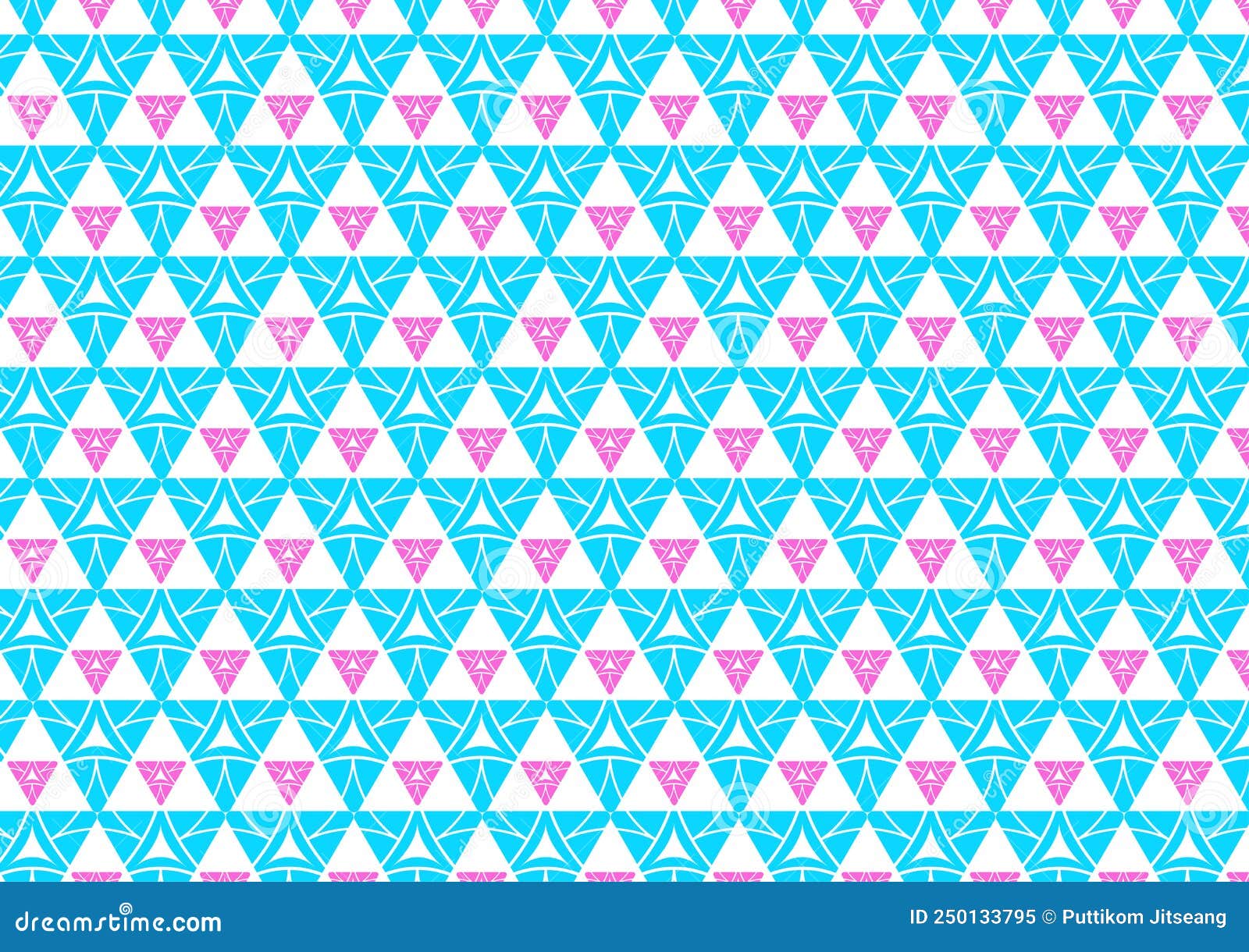 Triangle Pastel Color Batik Pattern Stock Illustration - Illustration ...