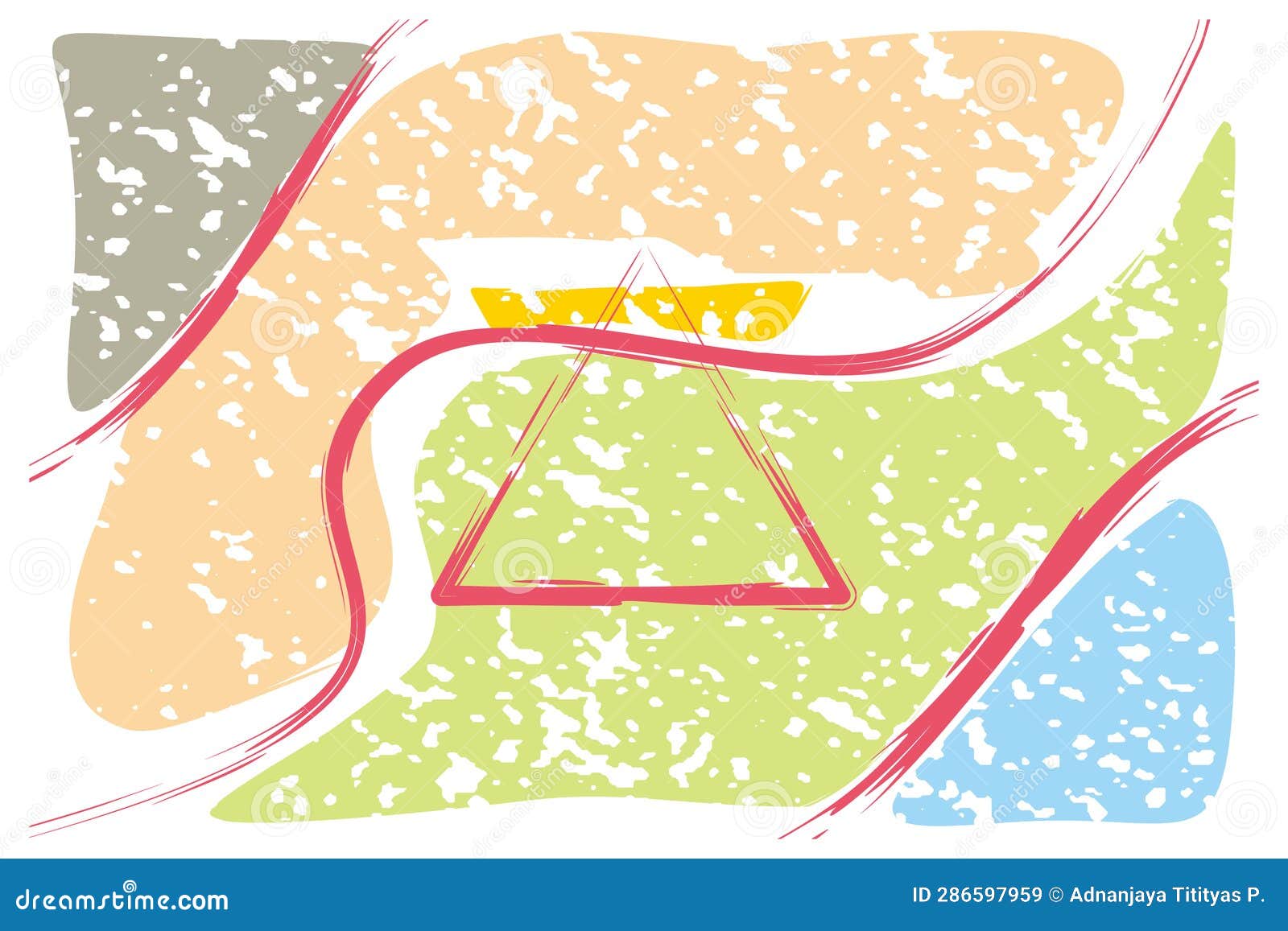 Triangle Pastel Curves Flow Colorful Wallpaper Background Vector Stock ...