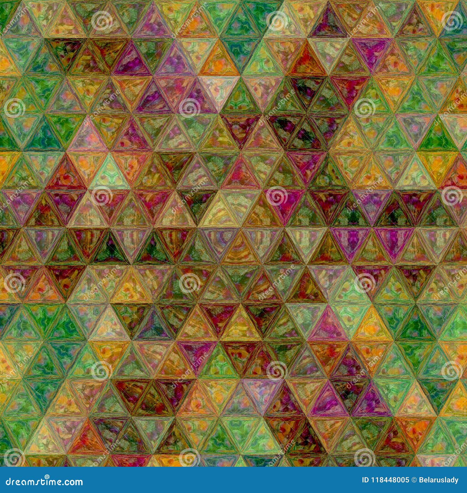 Triangle Patchwork Background of Pale Rainbow Colors Stock Image ...