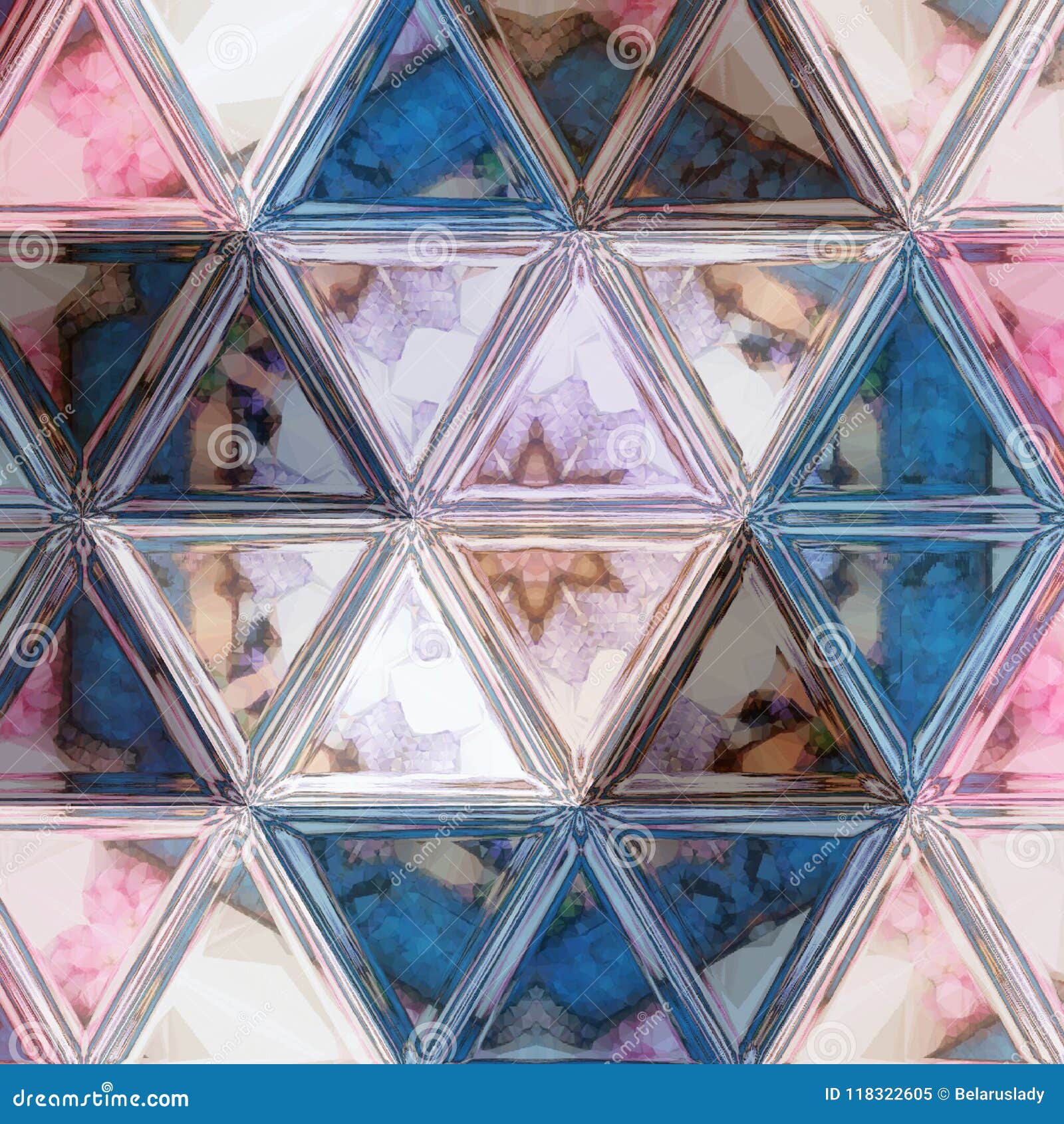 Triangle Pattern with Effect of Dirty Aged Mosaic of Stained Glass ...