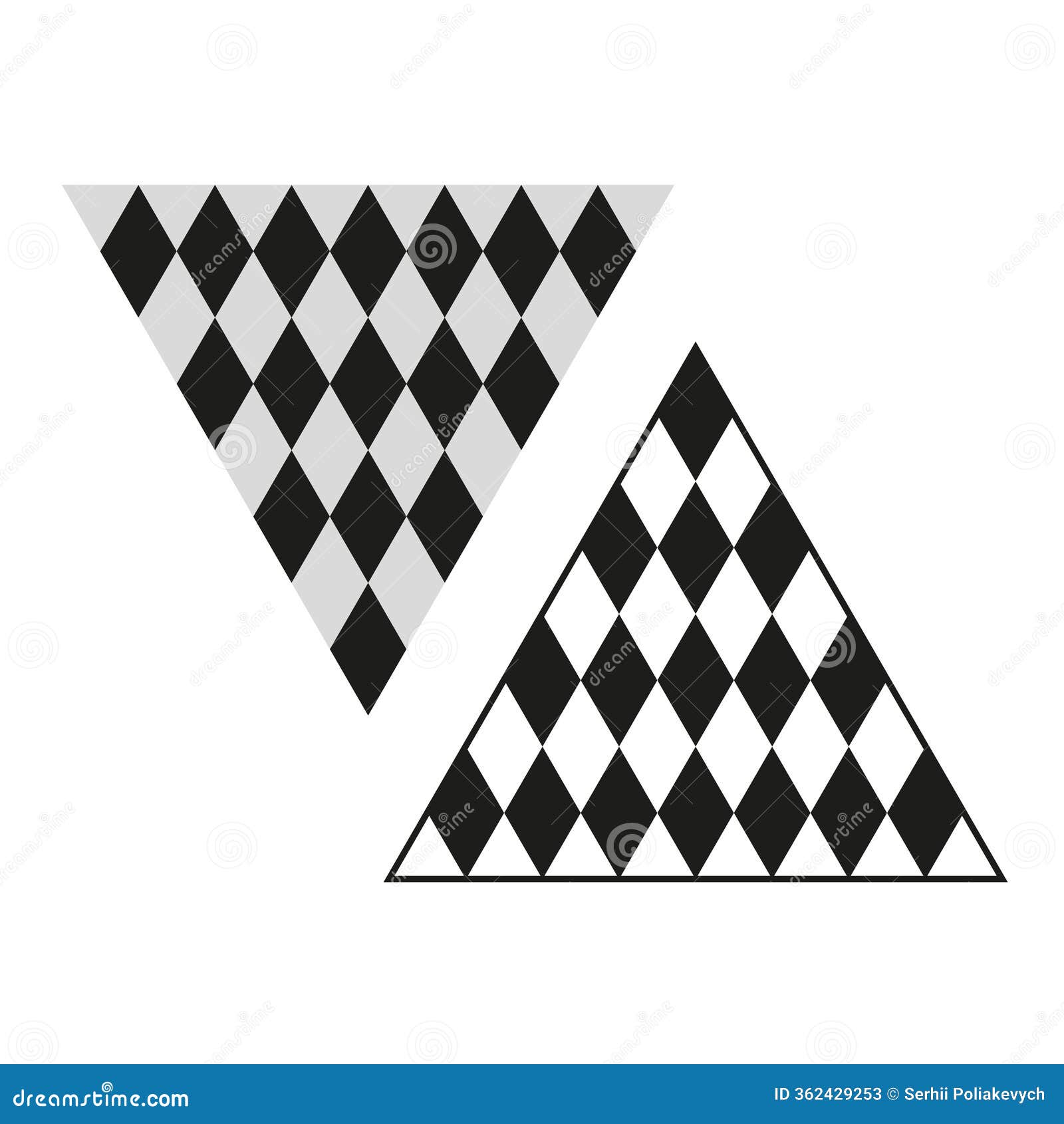 Triangle Pattern Icon. Harlequin Checkered Design. Geometric Vector ...