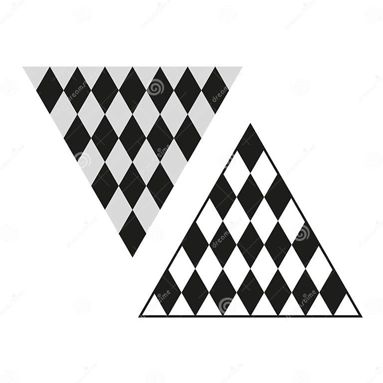 Triangle Pattern Icon. Harlequin Checkered Design. Geometric Vector ...