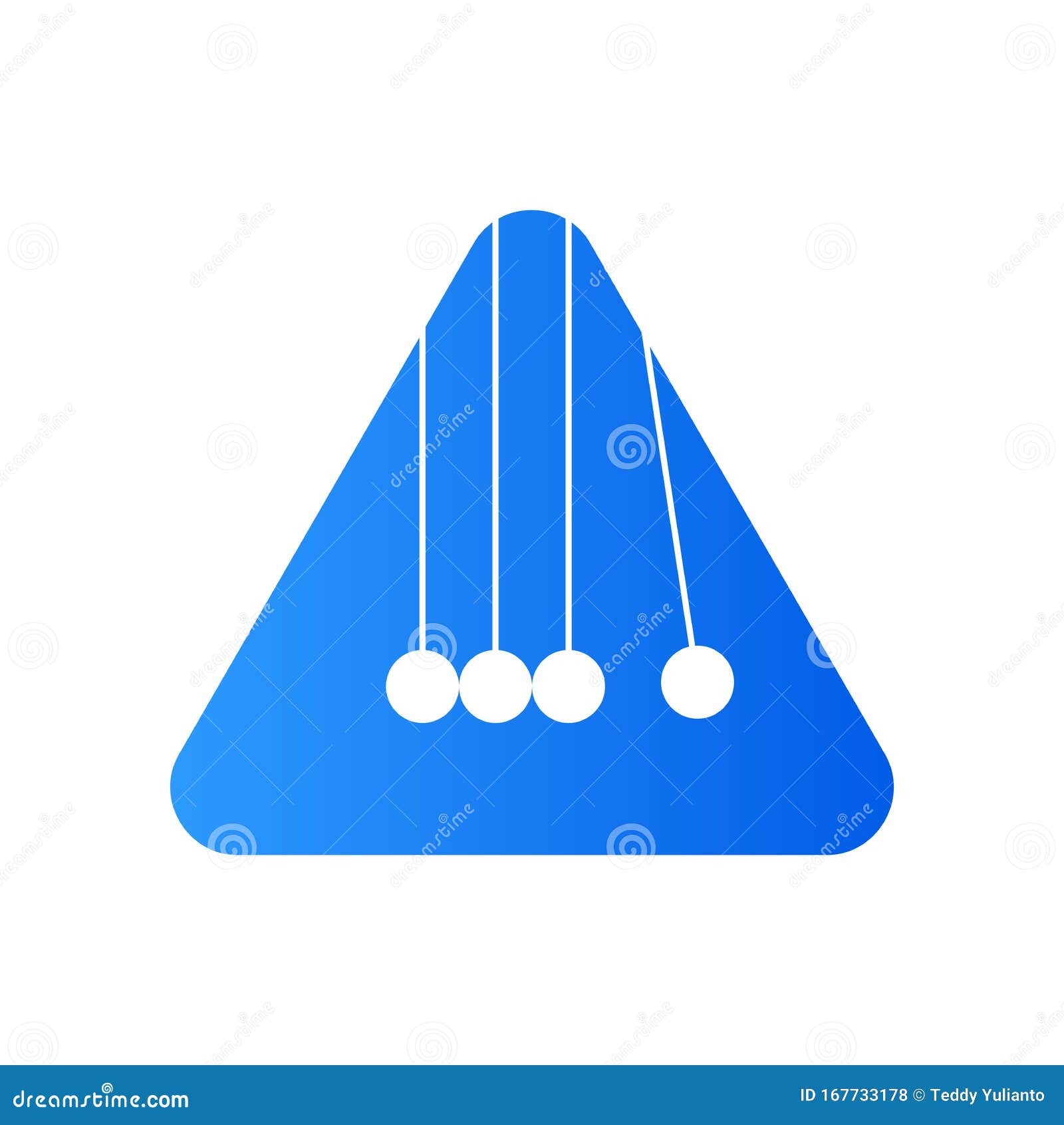 Triangle pendulum logo stock vector. Illustration of ball - 167733178