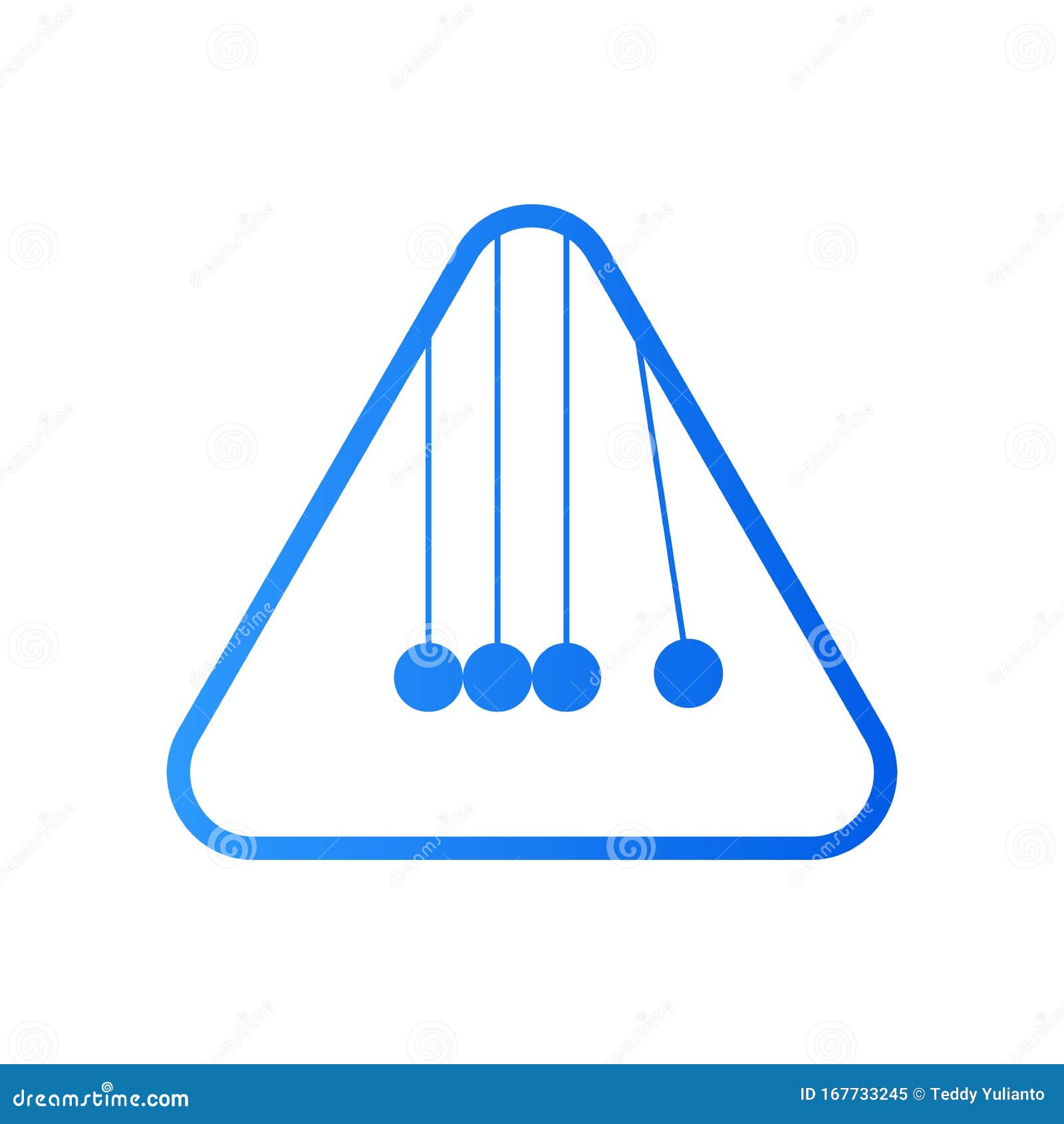 Triangle pendulum logo stock vector. Illustration of graphic - 167733245