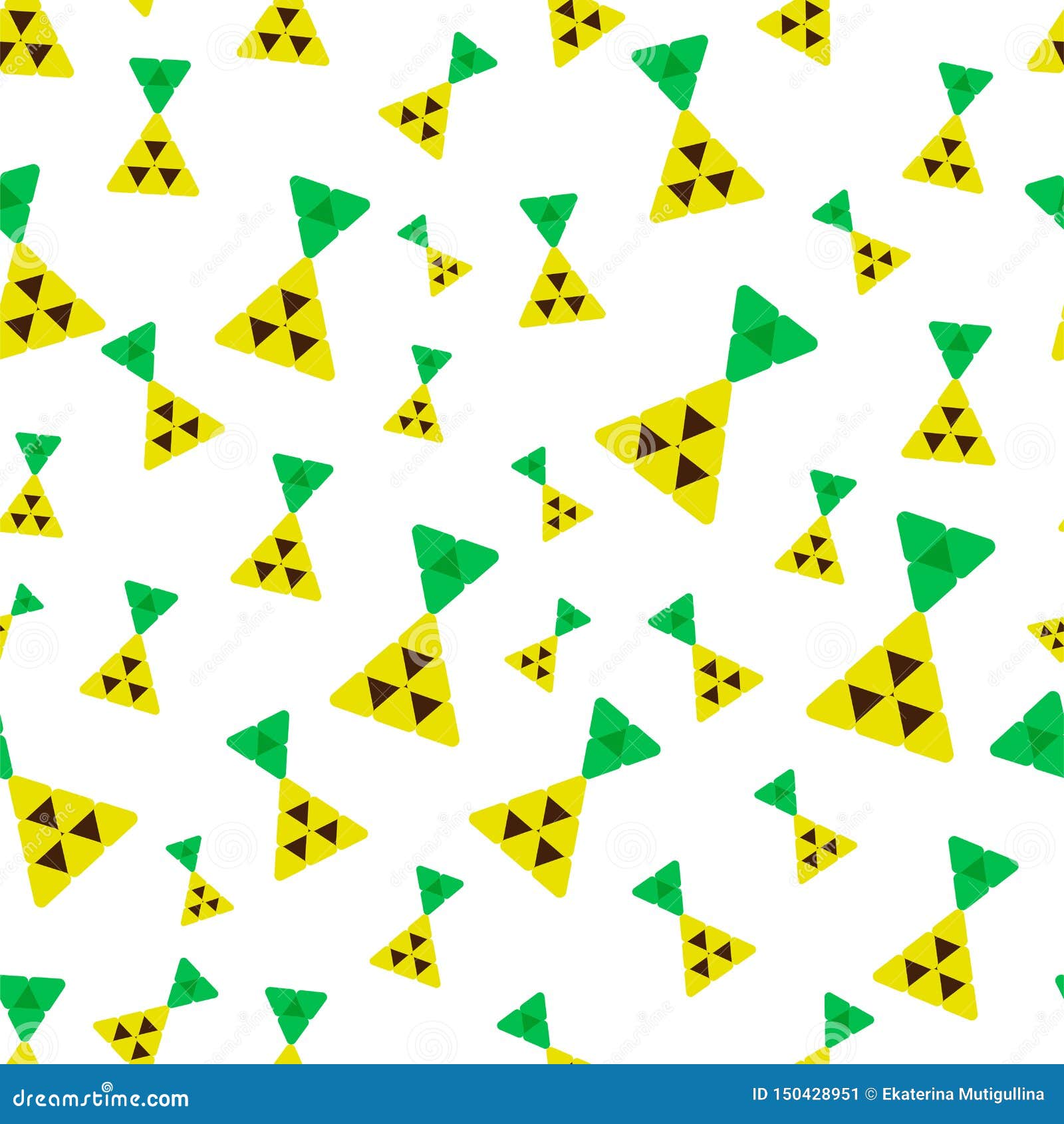 Triangle Pineapple Seamless Pattern Stock Vector - Illustration of ...