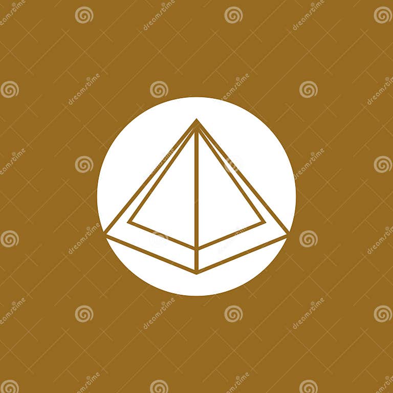Triangle Piramid Icon and Symbol Vector Template Stock Illustration ...