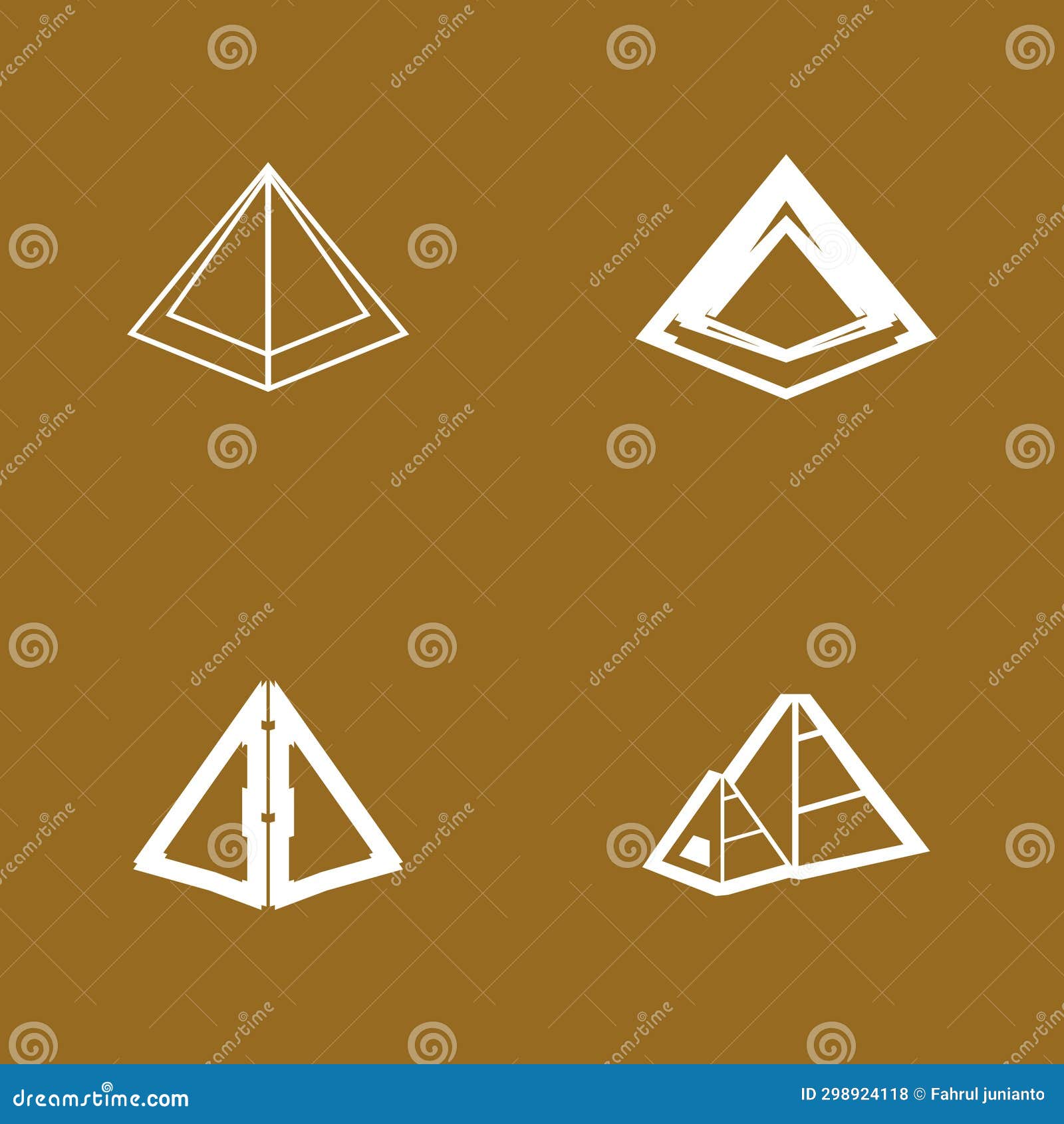 Triangle Piramid Icon and Symbol Vector Template Stock Illustration ...