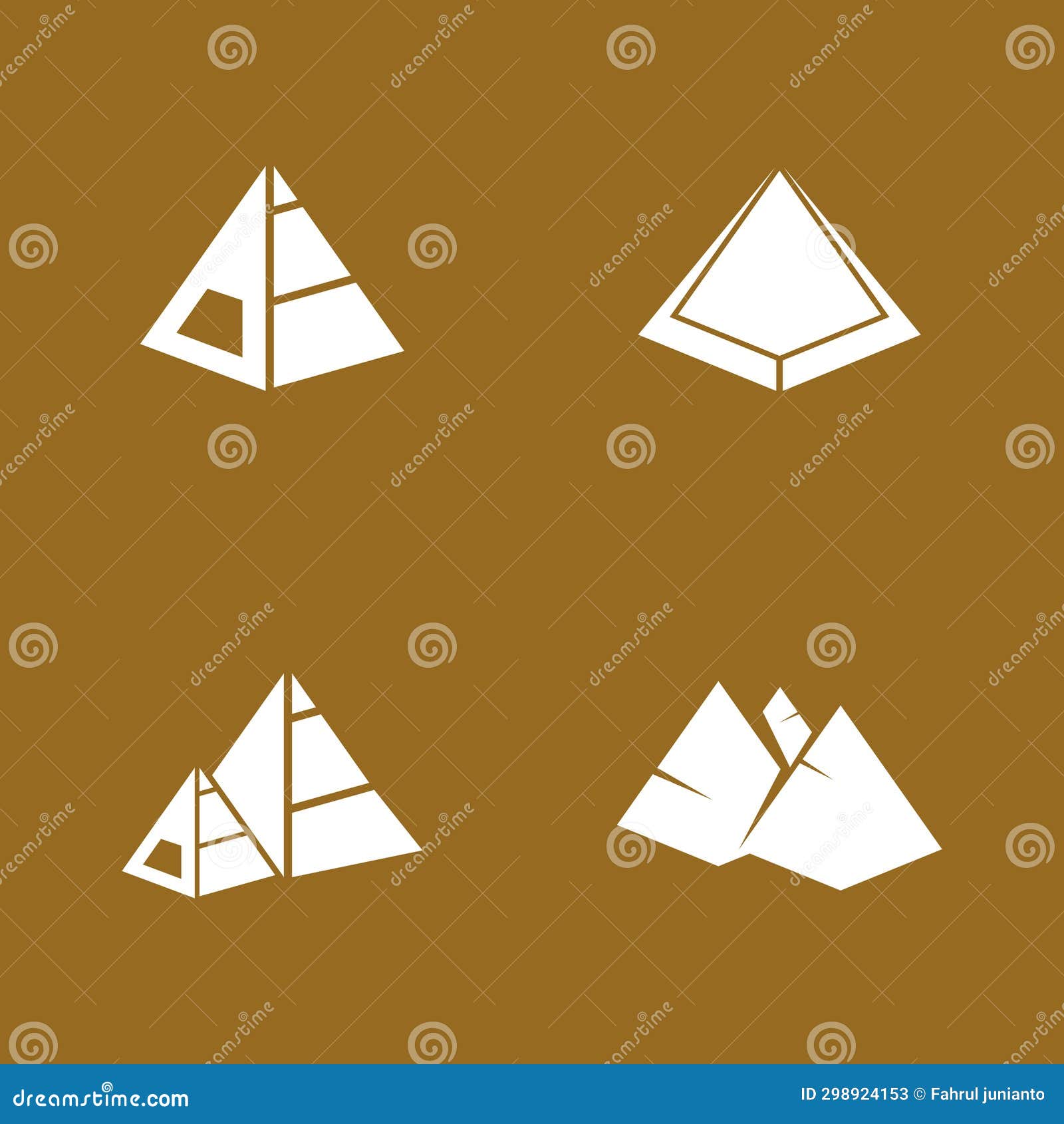 Triangle Piramid Icon and Symbol Vector Template Stock Illustration ...