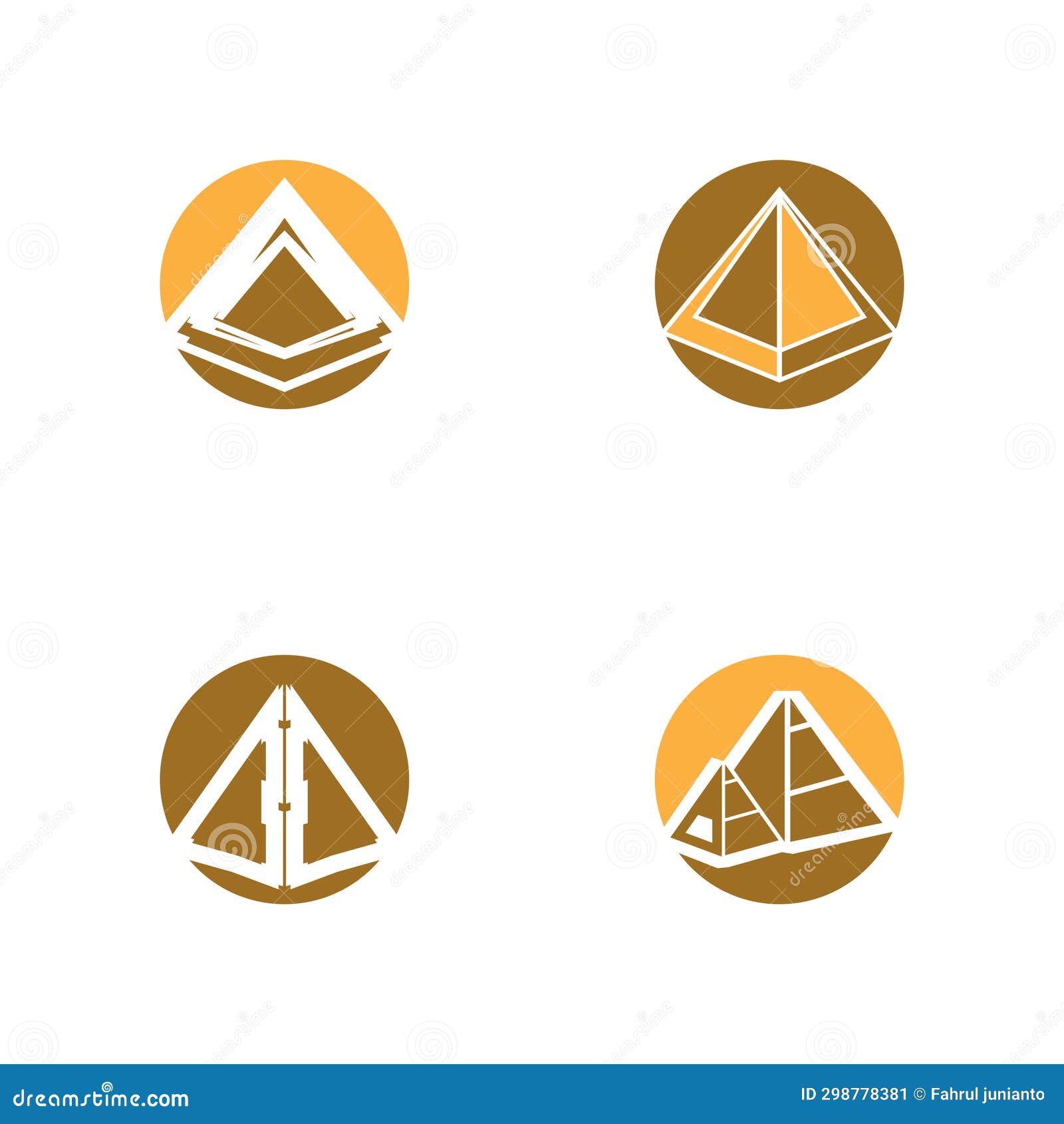 Triangle Piramid Icon and Symbol Vector Template Stock Illustration ...
