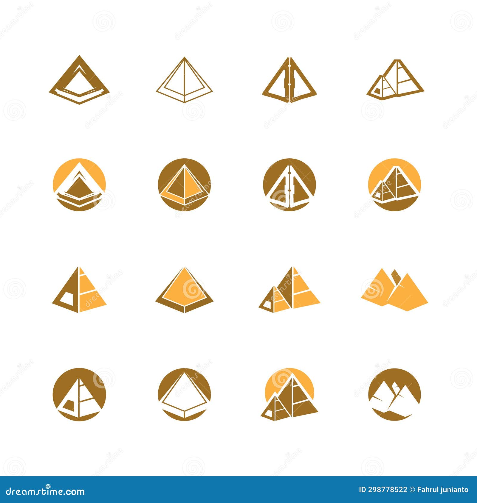 Triangle Piramid Icon and Symbol Vector Template Stock Illustration ...