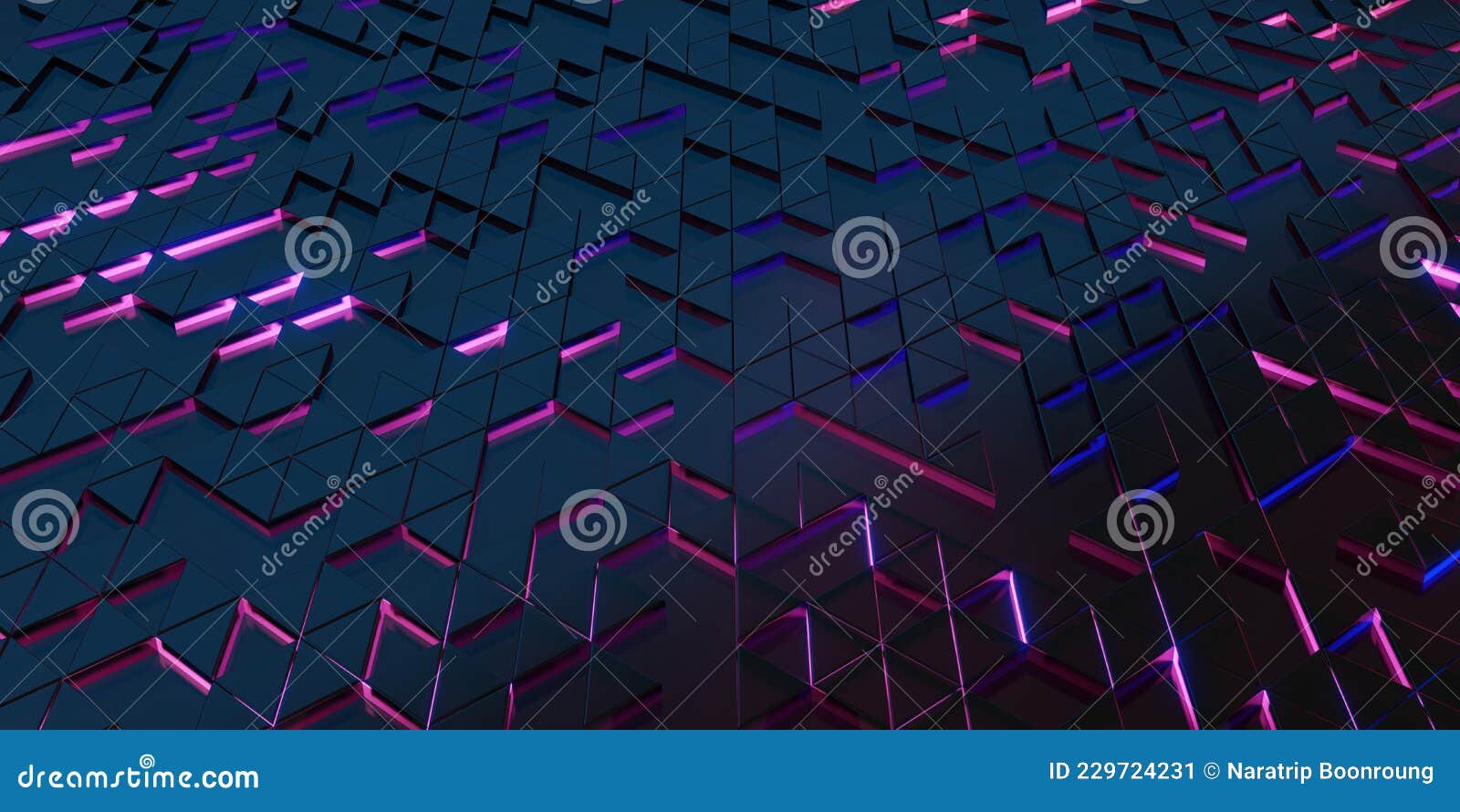Triangle Pixel Geometric Abstraction Glow Technology Background Complex Structures 3D Rendering ...