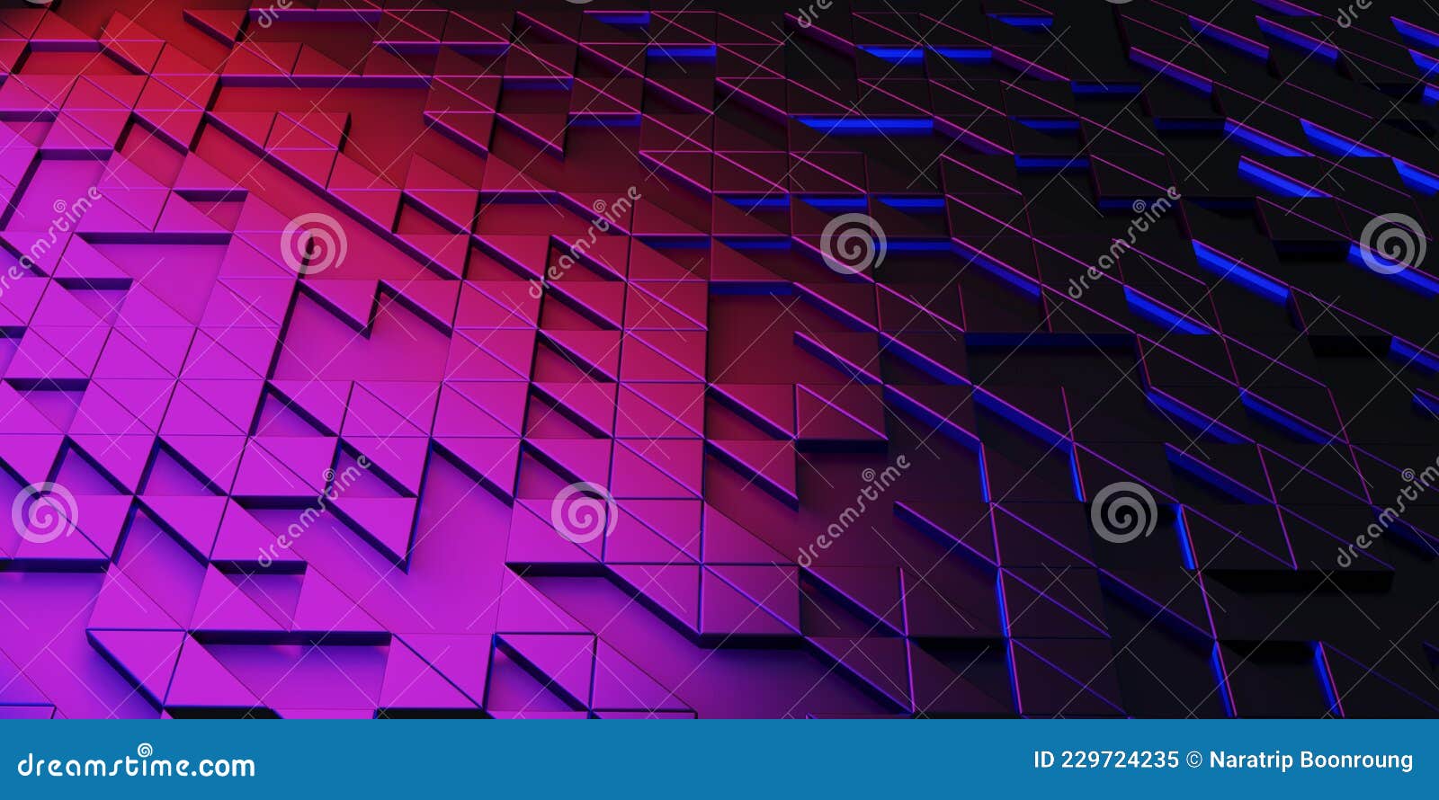 Triangle Pixel Geometric Abstraction Glow Technology Background Complex Structures 3D Rendering ...