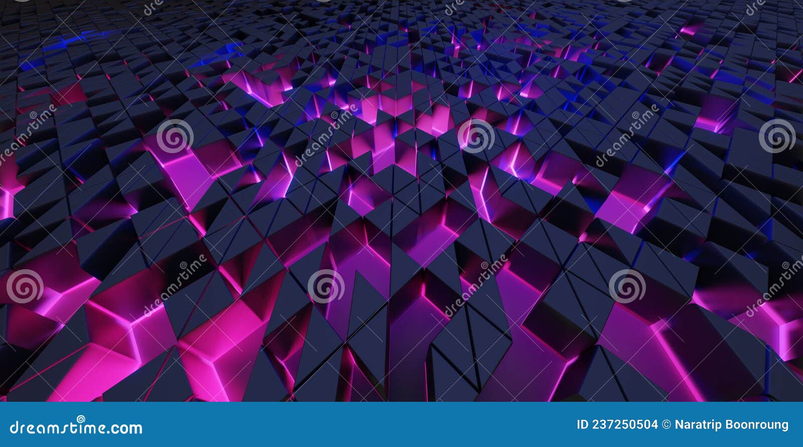 Triangle Pixel Geometric Abstraction Glow Technology Background Complex Structures 3D Rendering ...