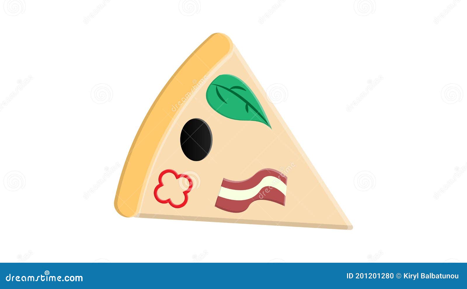 Triangle Pizza Slice with Fresh Vegetables and Crispy Crust. Tasty Fast ...