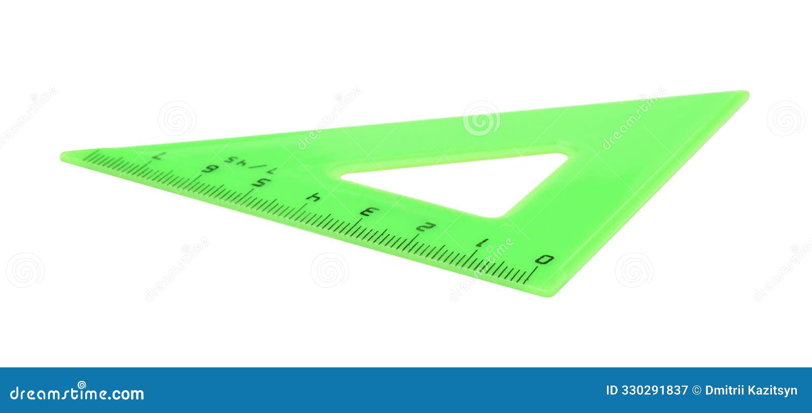 Triangle Plastic Ruler Isolated on White Stock Image - Image of school ...