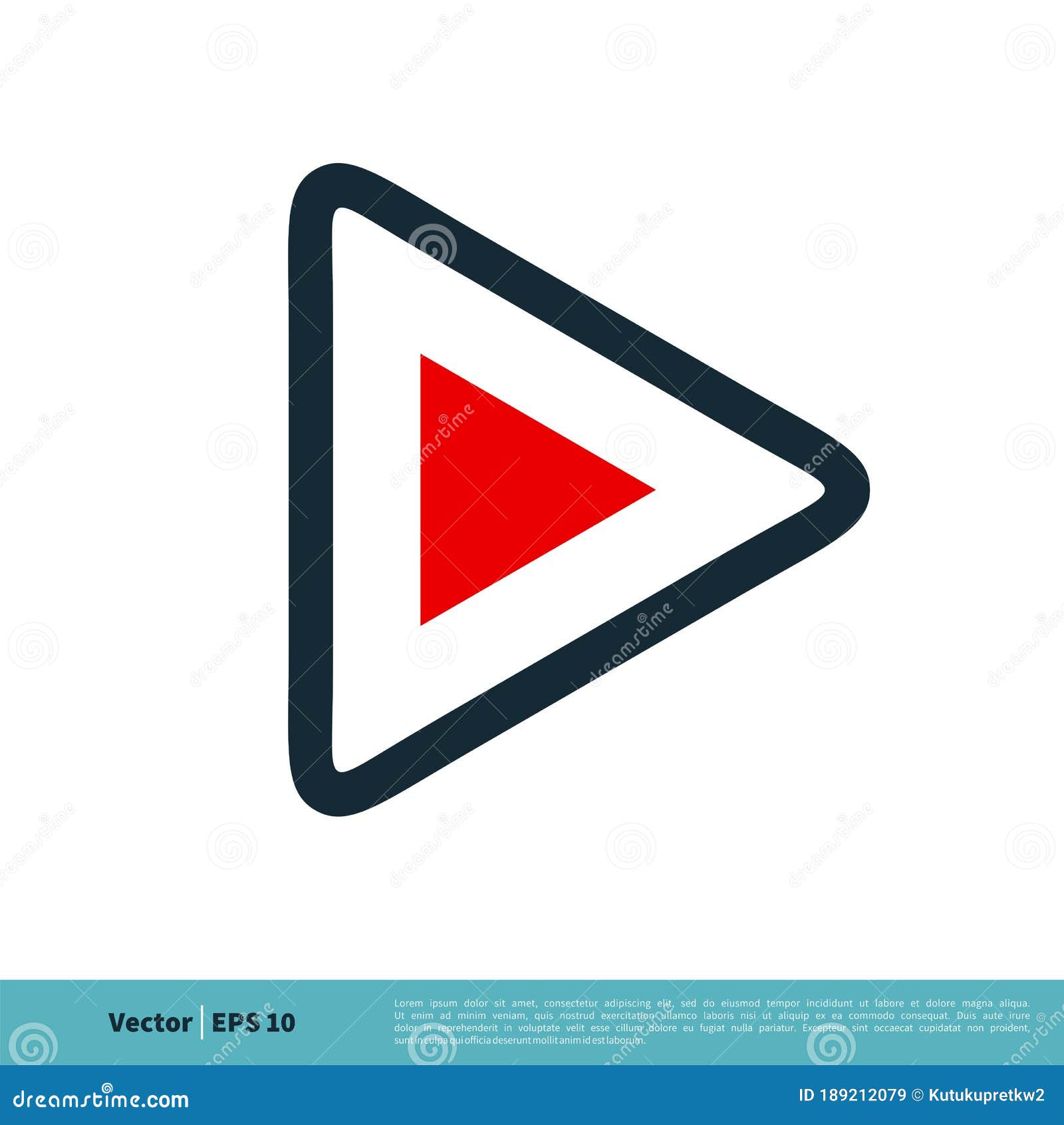 Triangle Play Button Icon Vector Logo Template Illustration Design ...