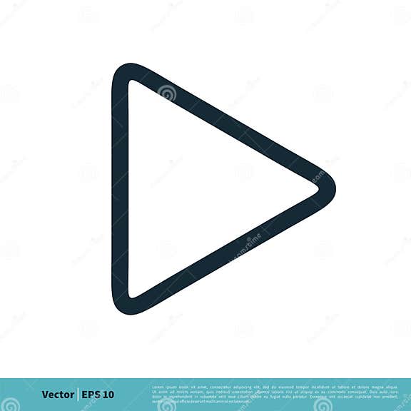 Triangle Play Button Icon Vector Logo Template Illustration Design ...