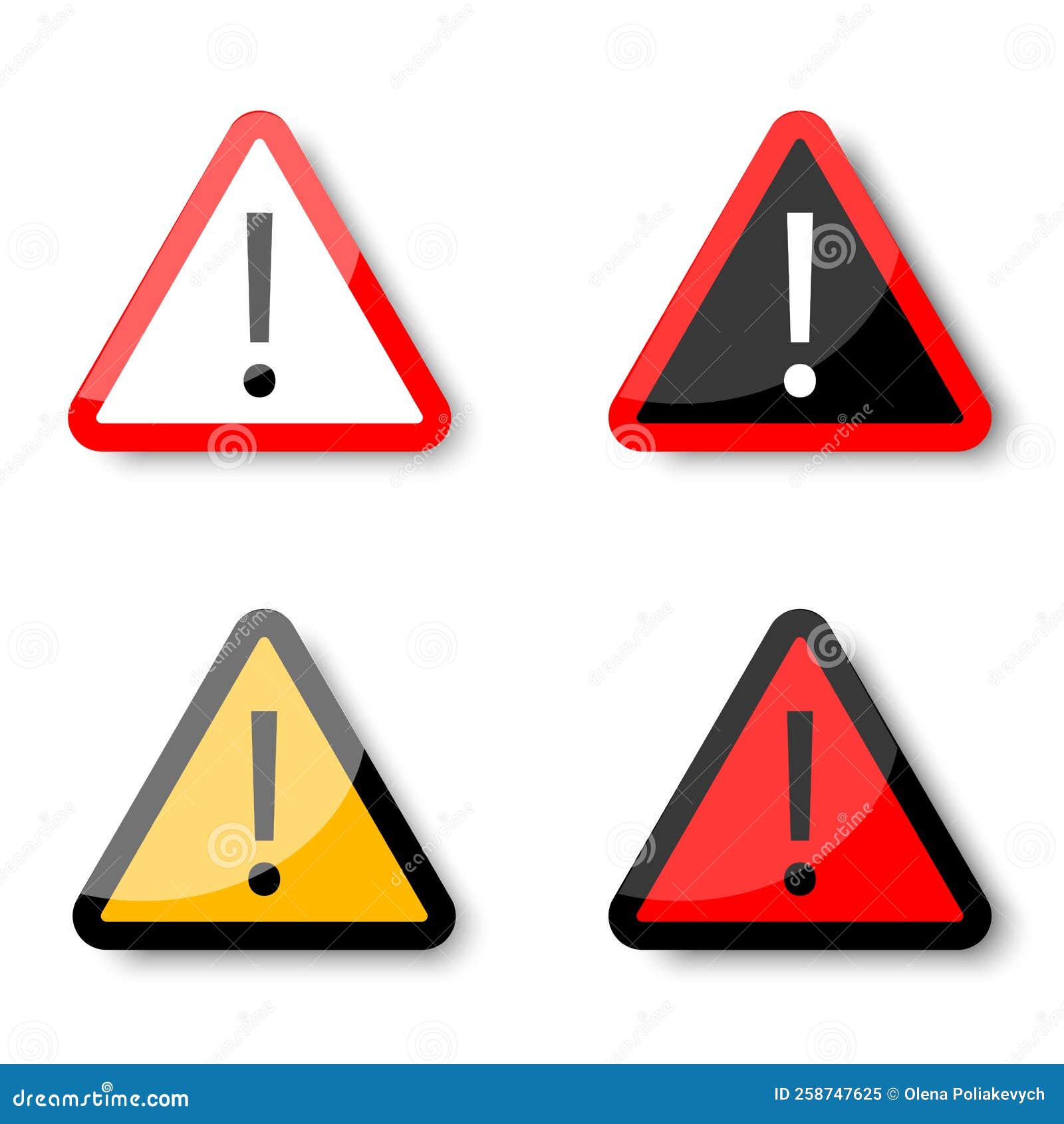 Triangle Point D'exclamation. Signe D'attention. Illustration ...