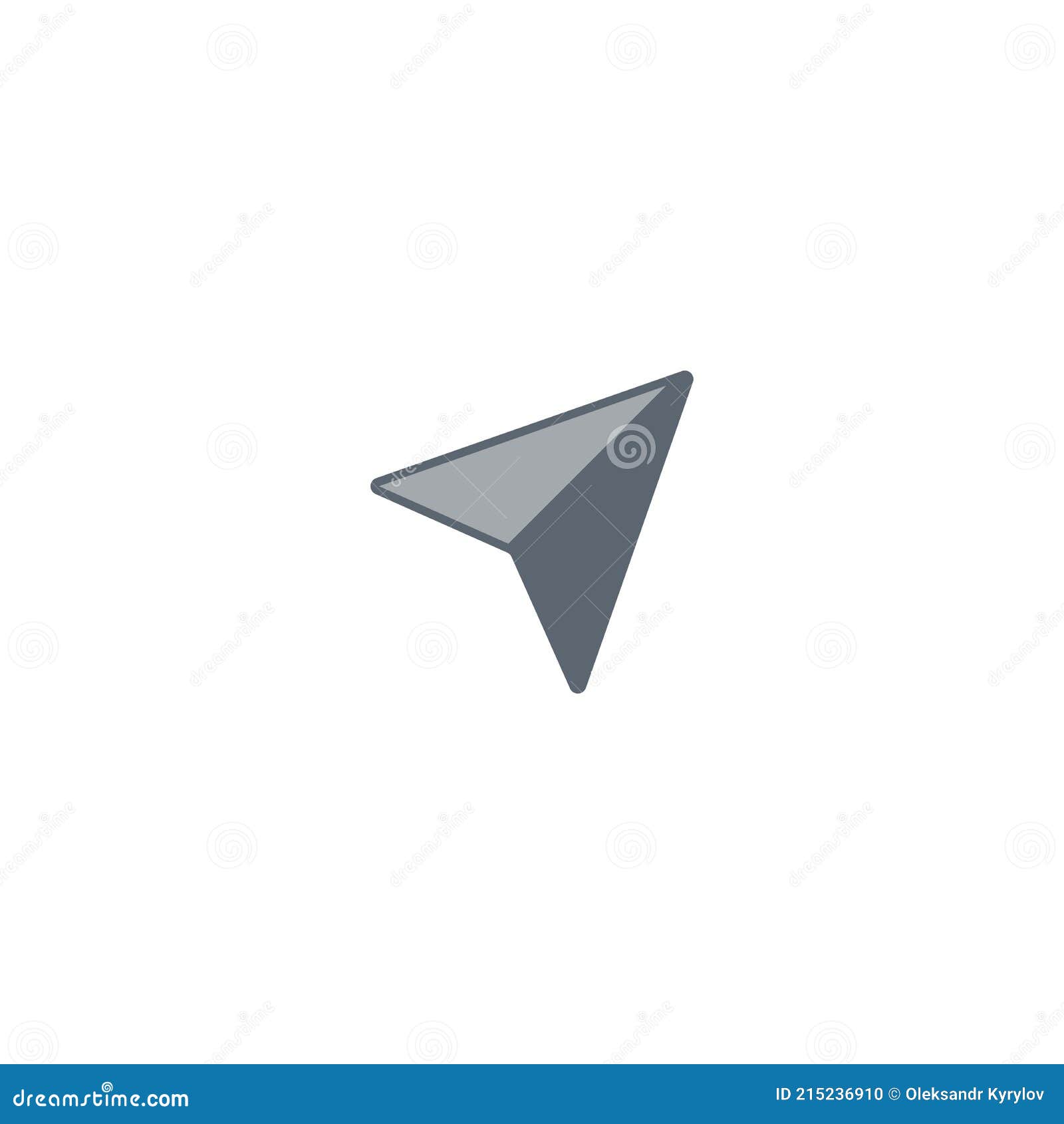 Triangle Pointer Click Icon Isolated on White Background. Clicking ...