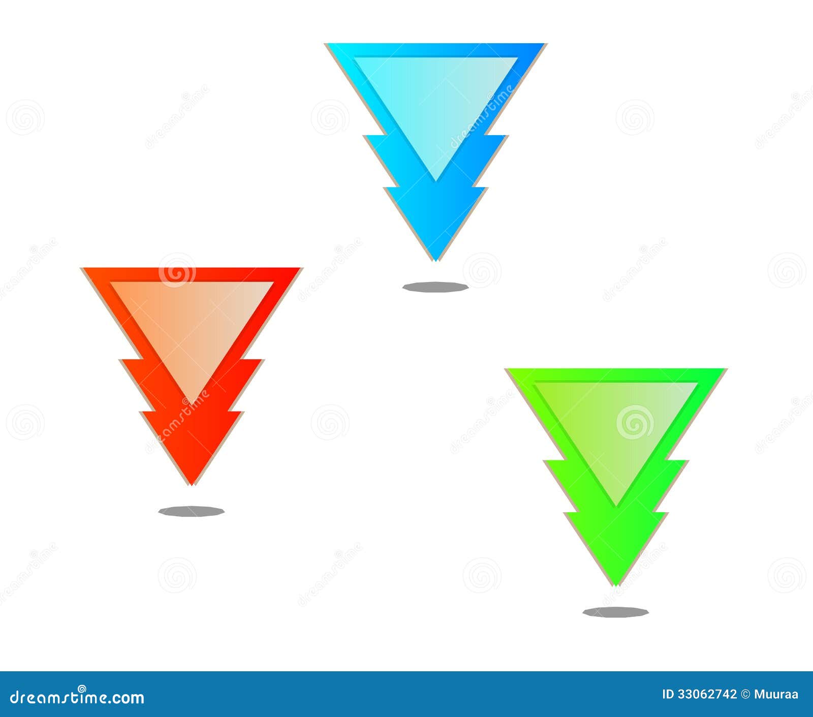 Triangle pointer stock illustration. Illustration of product - 33062742