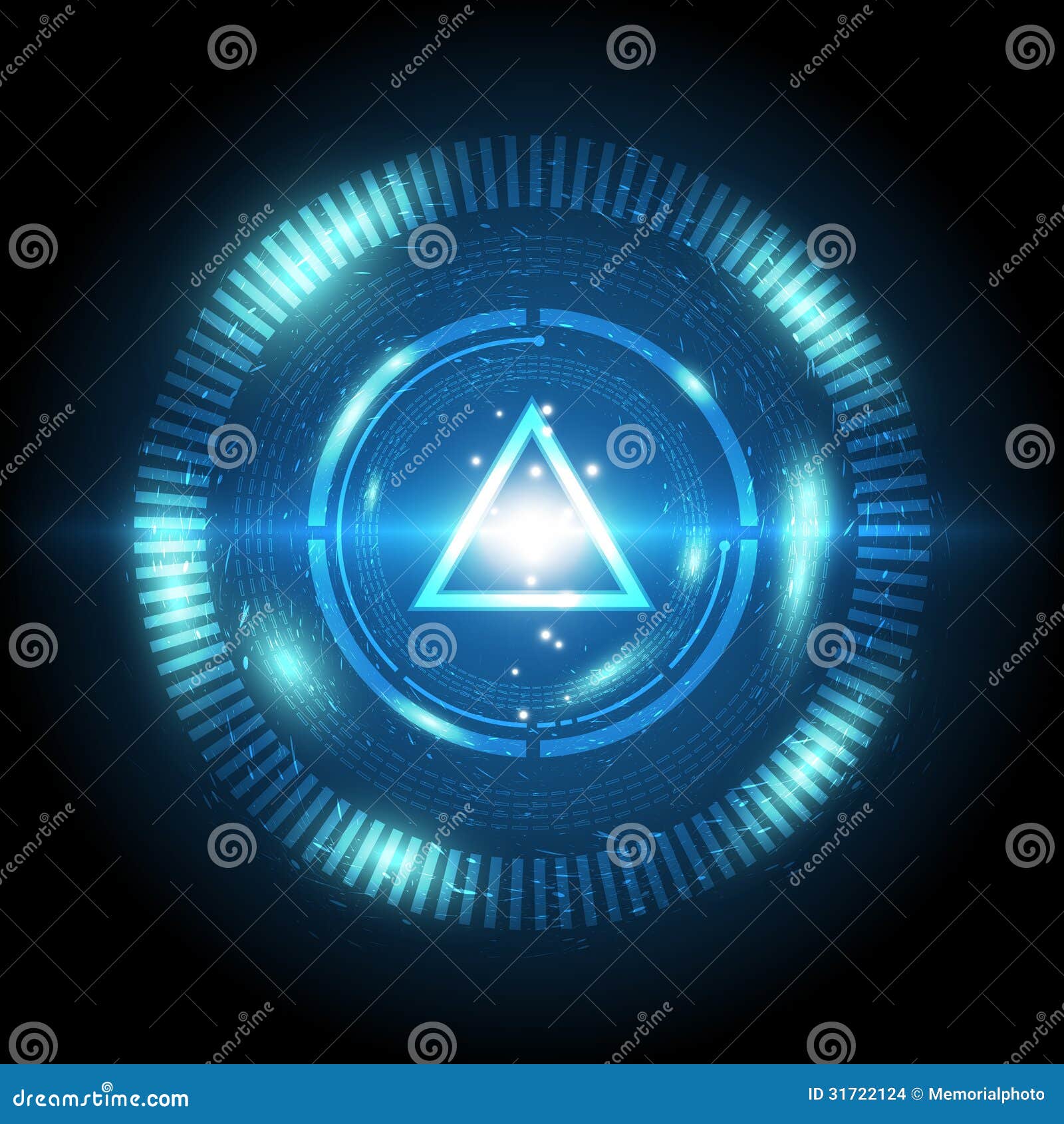 Triangle Power Digital Button Stock Vector - Illustration of ...