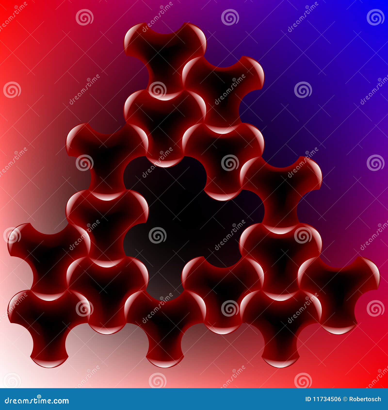 Triangle puzzle stock vector. Illustration of attached - 11734506