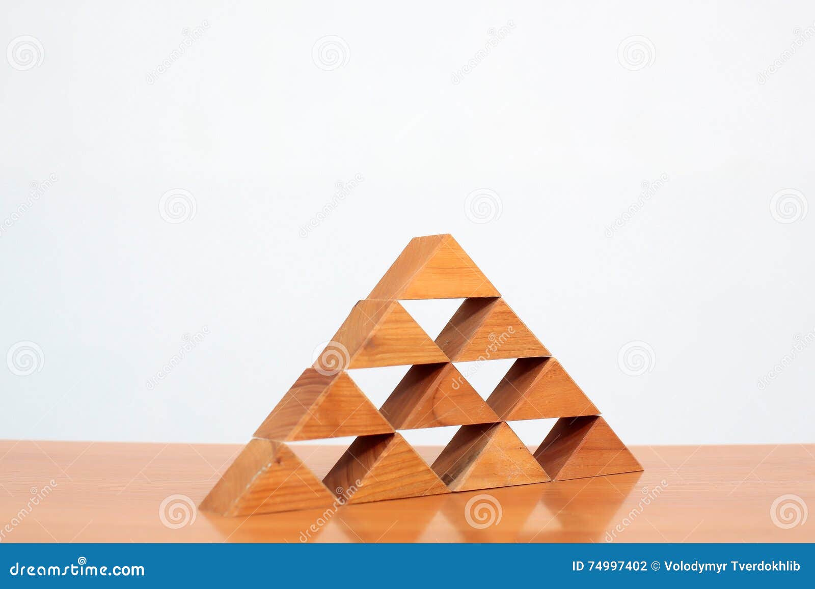Triangle Pyramid of Triangles Stock Photo - Image of learning ...