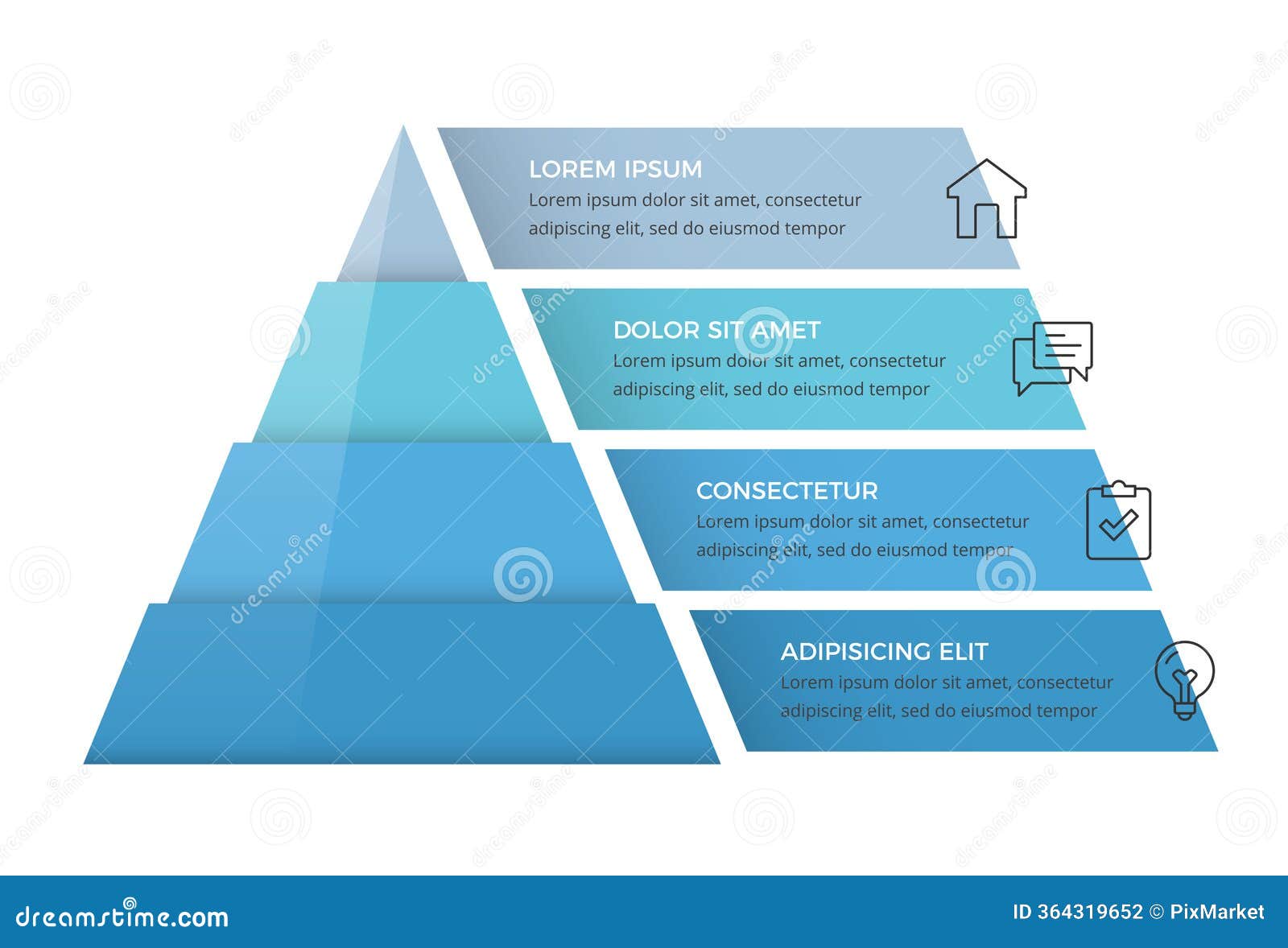 Triangle Pyramidal Chart Vector Illustration | CartoonDealer.com #363349082