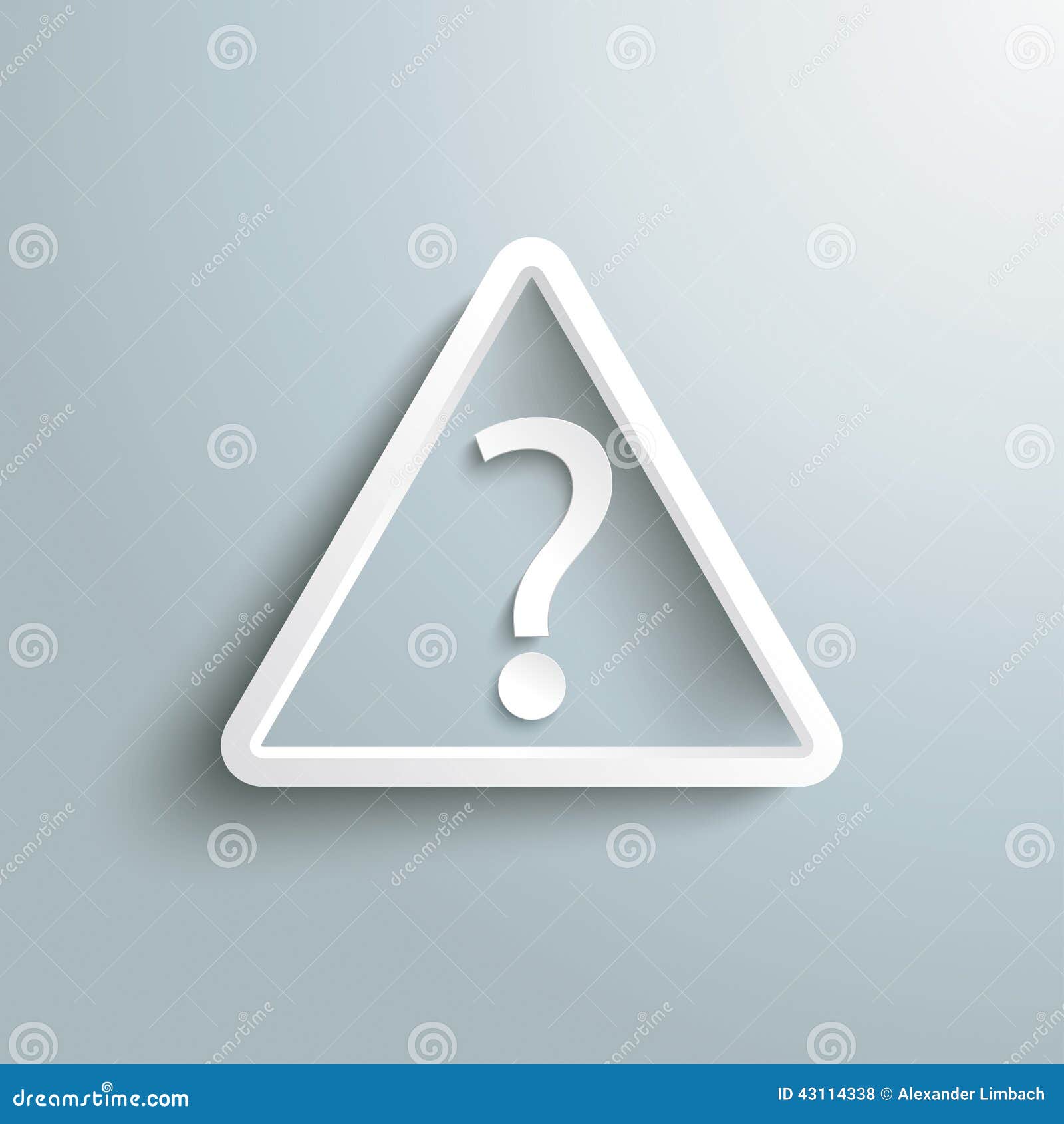 Triangle Question Mark stock vector. Illustration of design - 43114338