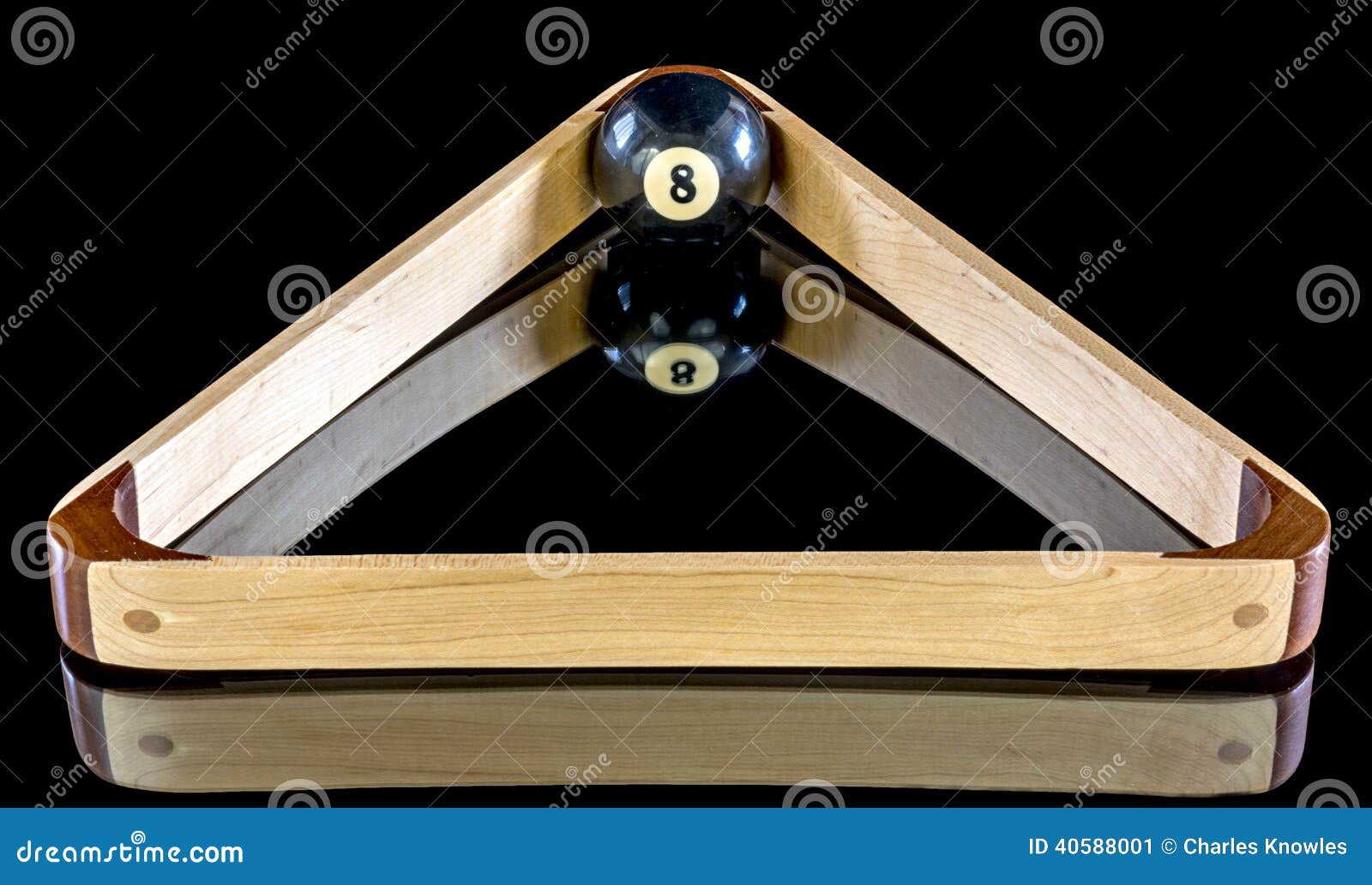 Triangle Rack with only the Eightball in it Stock Image - Image of game ...